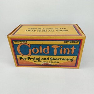 MCM Shortening Box Gold Tint the Baltimore Butterine Company 1950s ...