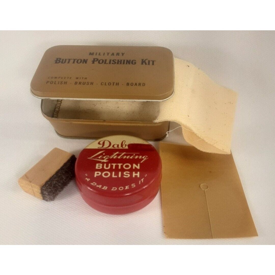 New Old Stock Military Button Polishing Kit With Original Tin - Etsy