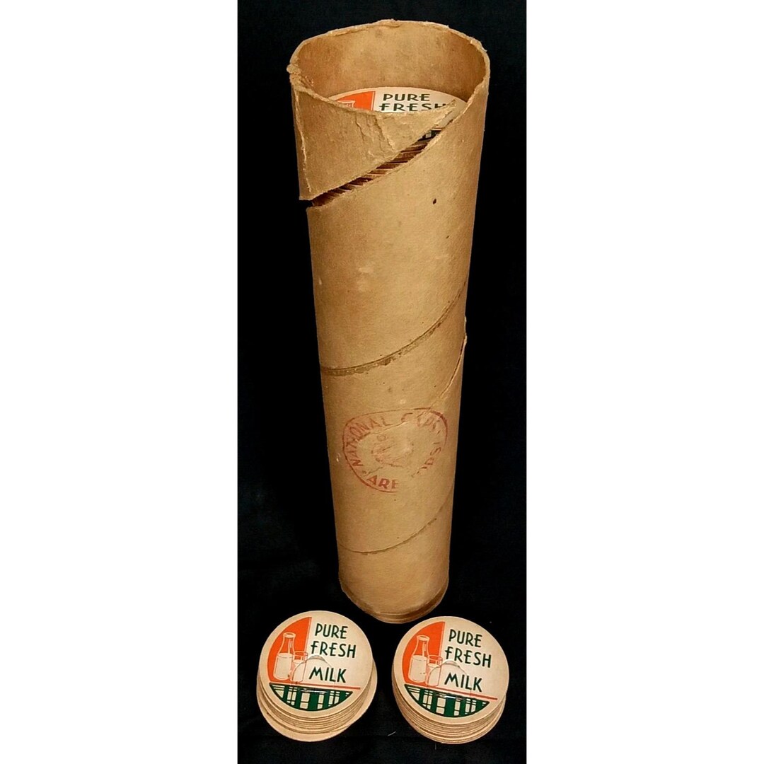 MCM Cardboard Milk Bottle Caps With Original Packing Tube Pure Fresh ...
