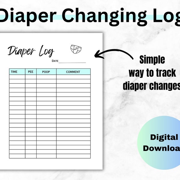 Diaper Change Log - Etsy
