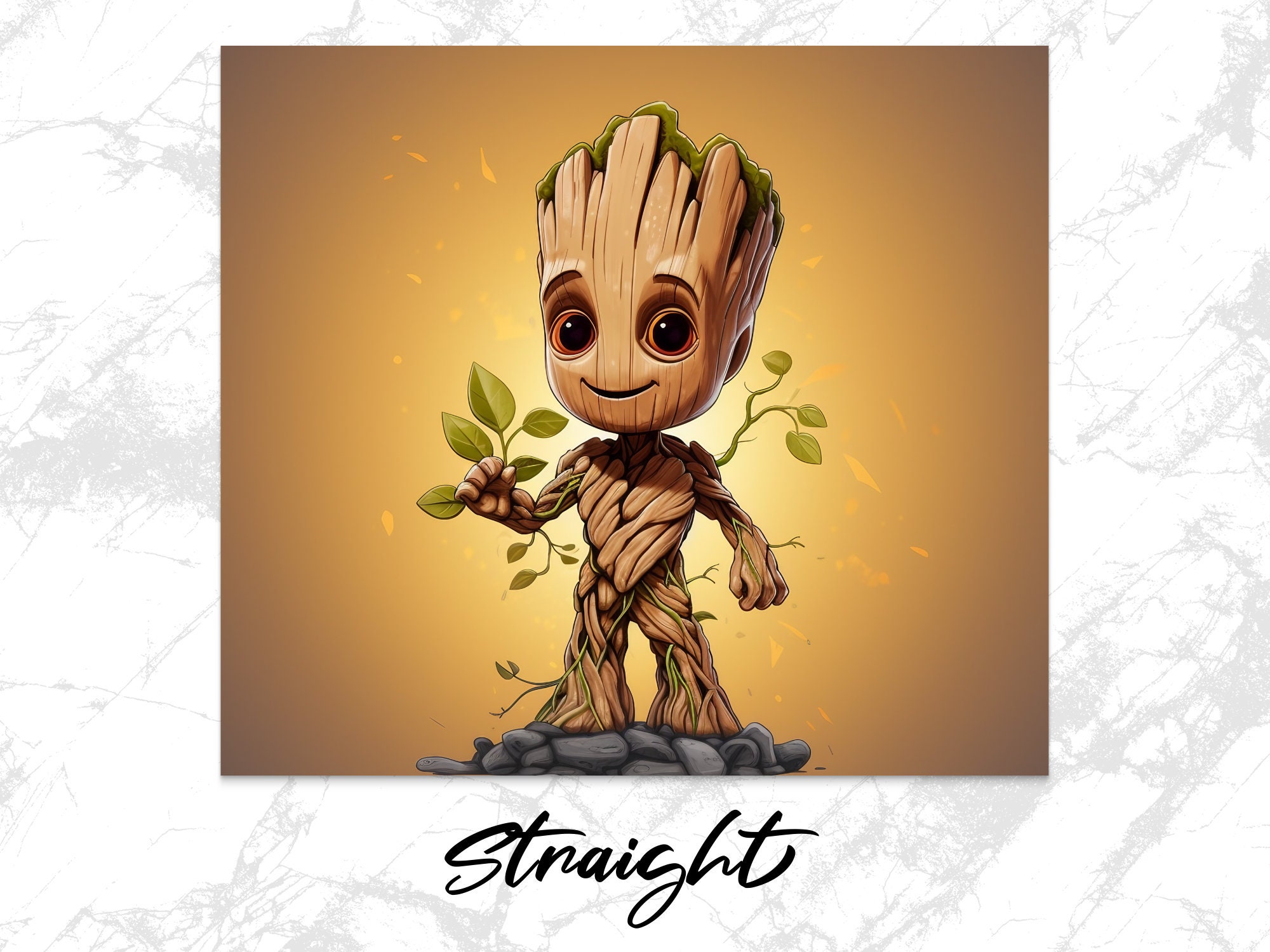 Baby Groot Tumbler Wrap 20 Oz Skinny Sublimation Baby Groot Art Groot ...