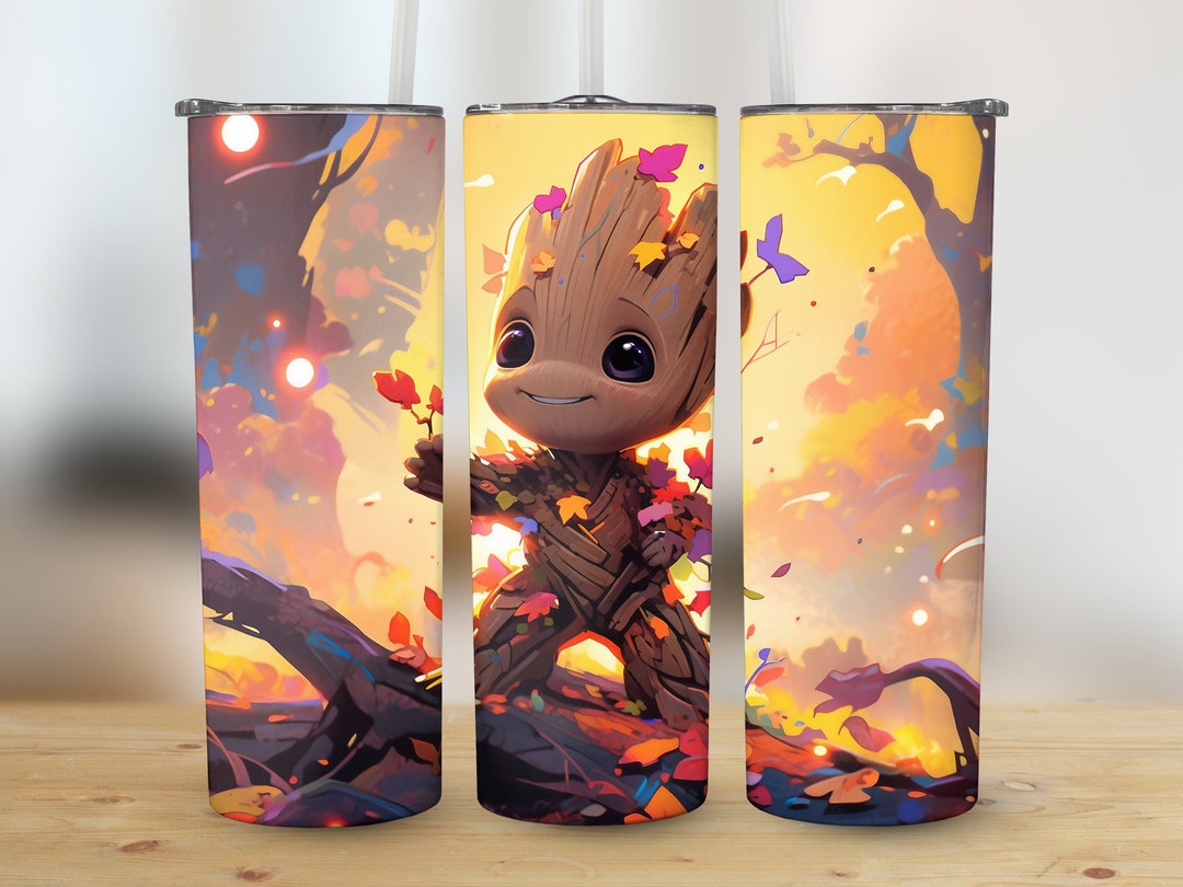 Baby Groot Fall Tumbler Wrap PNG 20oz Skinny Sublimation Design Instant ...