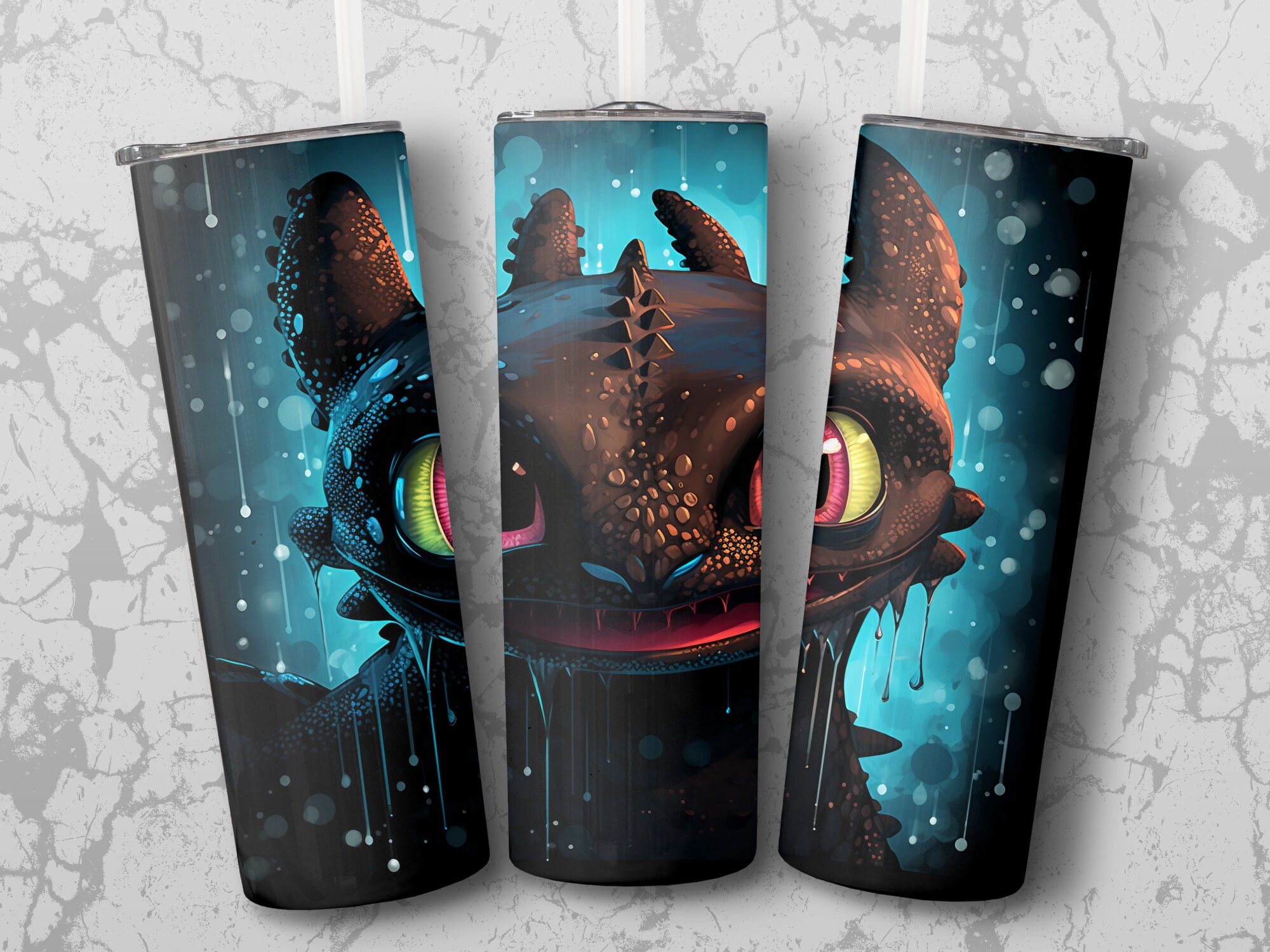 Toothless Art Tumbler Wrap PNG 20oz Skinny Sublimation Design Instant ...