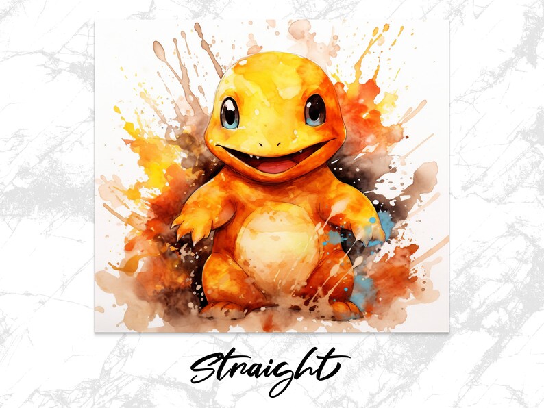 Charmander Pokemon Tumbler Wrap 20 Oz Skinny Sublimation Design Instant ...