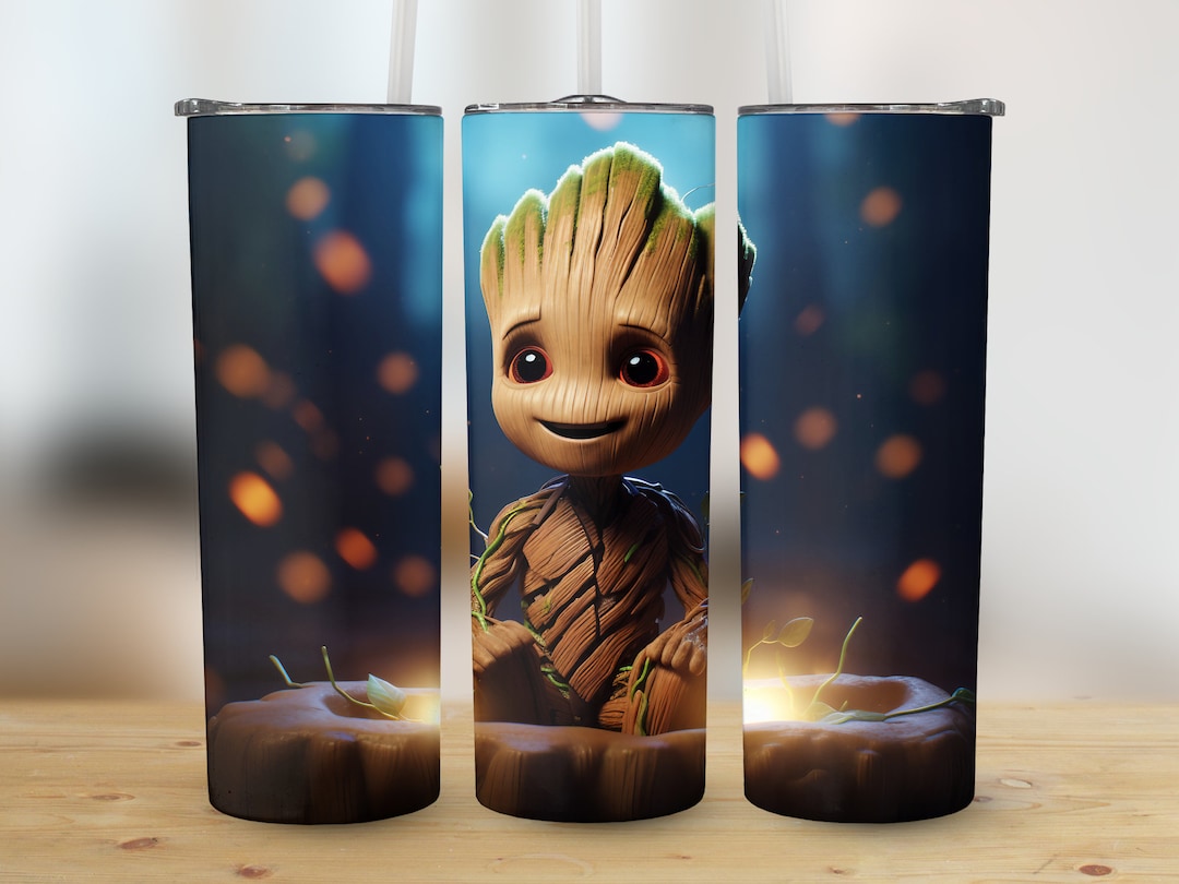 Cute Baby Groot Tumbler Wrap 20oz Skinny Sublimation Design Instant ...