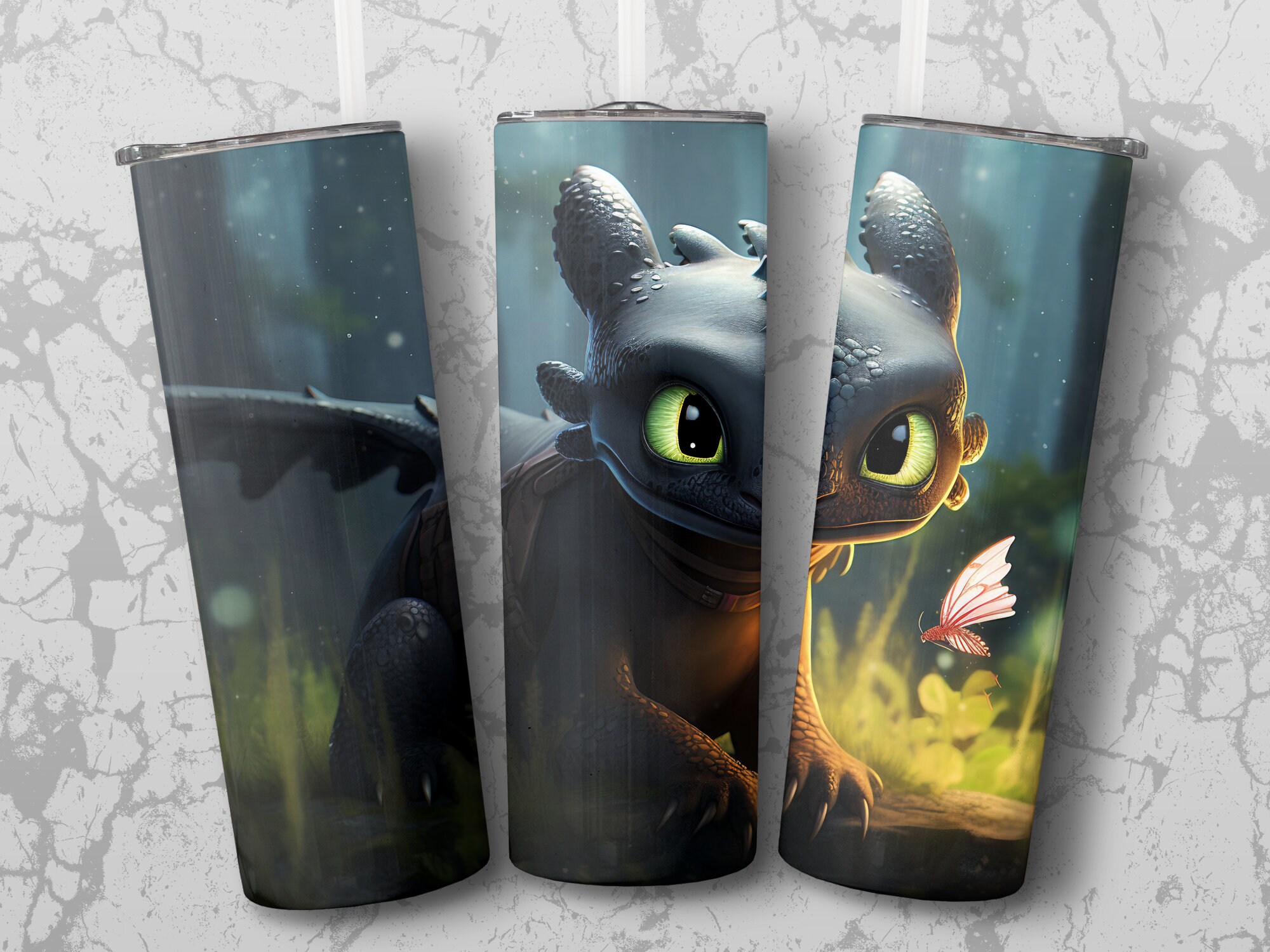 Baby Toothless Tumbler Cup Design 20oz Skinny Sublimation Tumbler ...