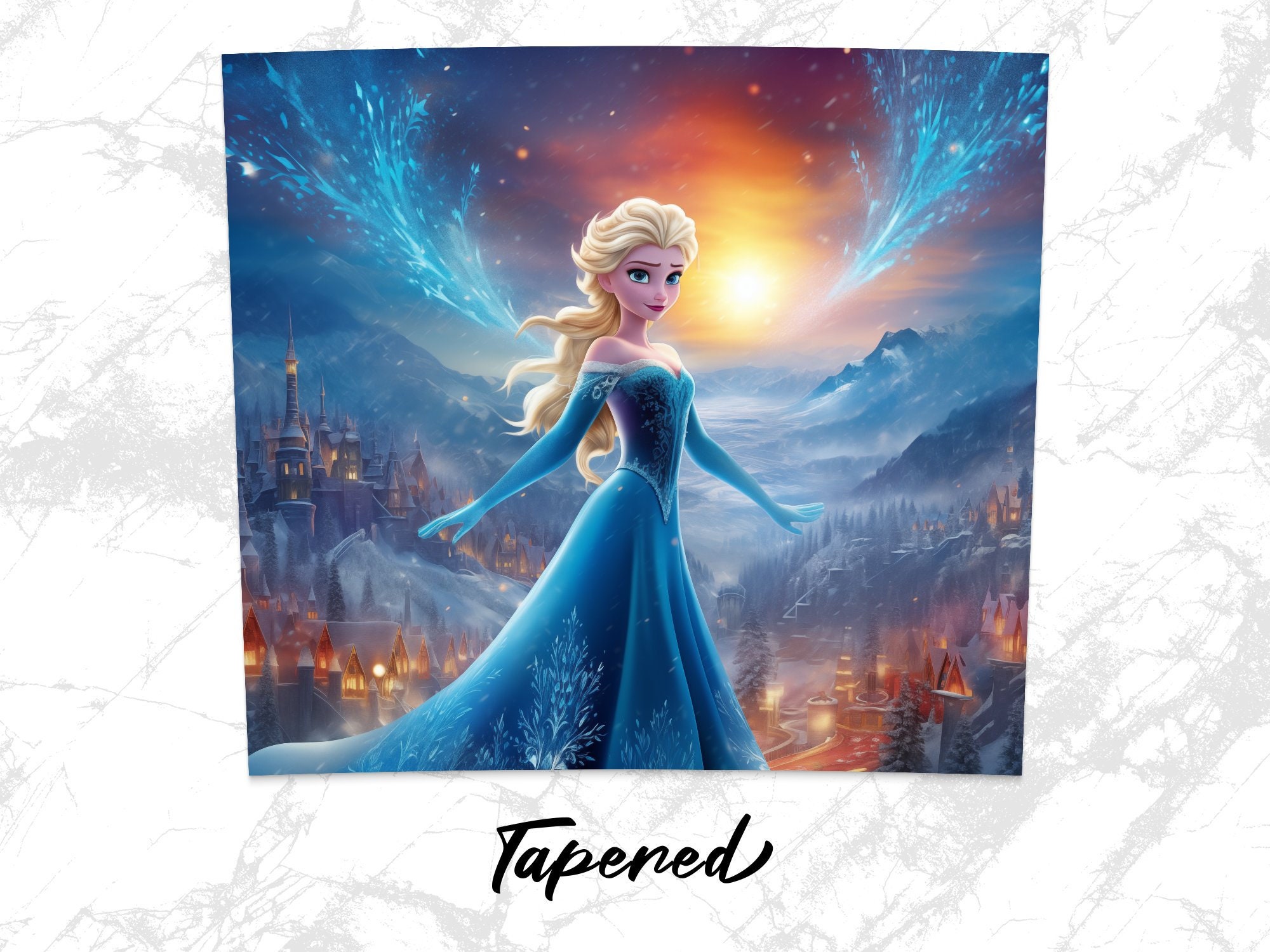 Elsa Frozen Christmas Tumbler Wrap PNG 20oz Skinny Sublimation Design ...