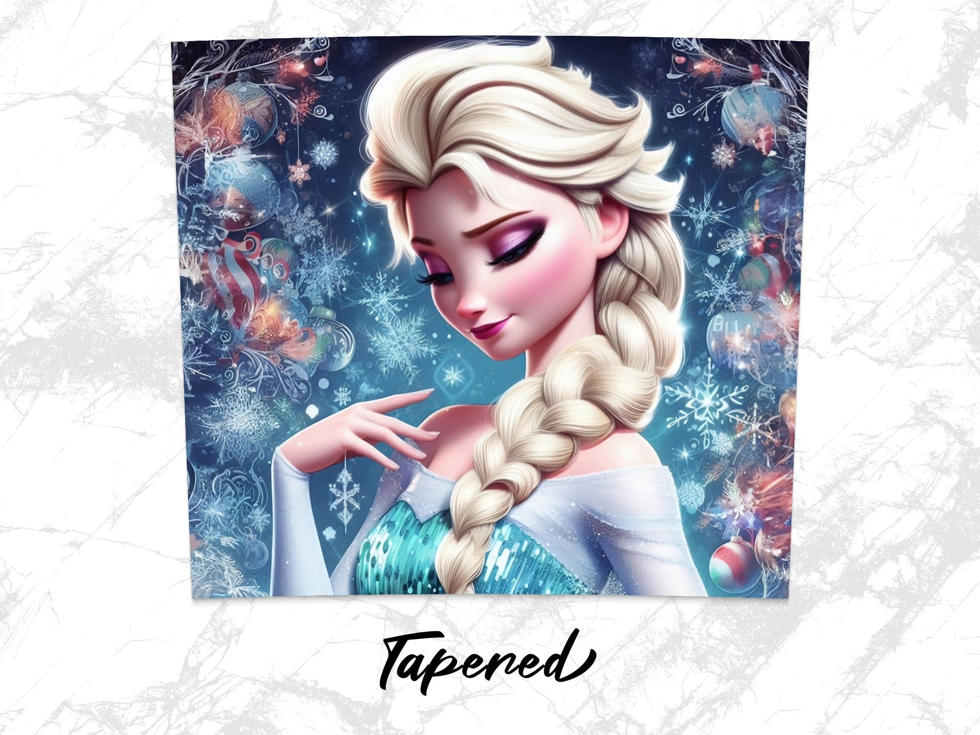 Frozen Elsa Christmas Tumbler Wrap PNG 20oz Skinny Sublimation Design ...