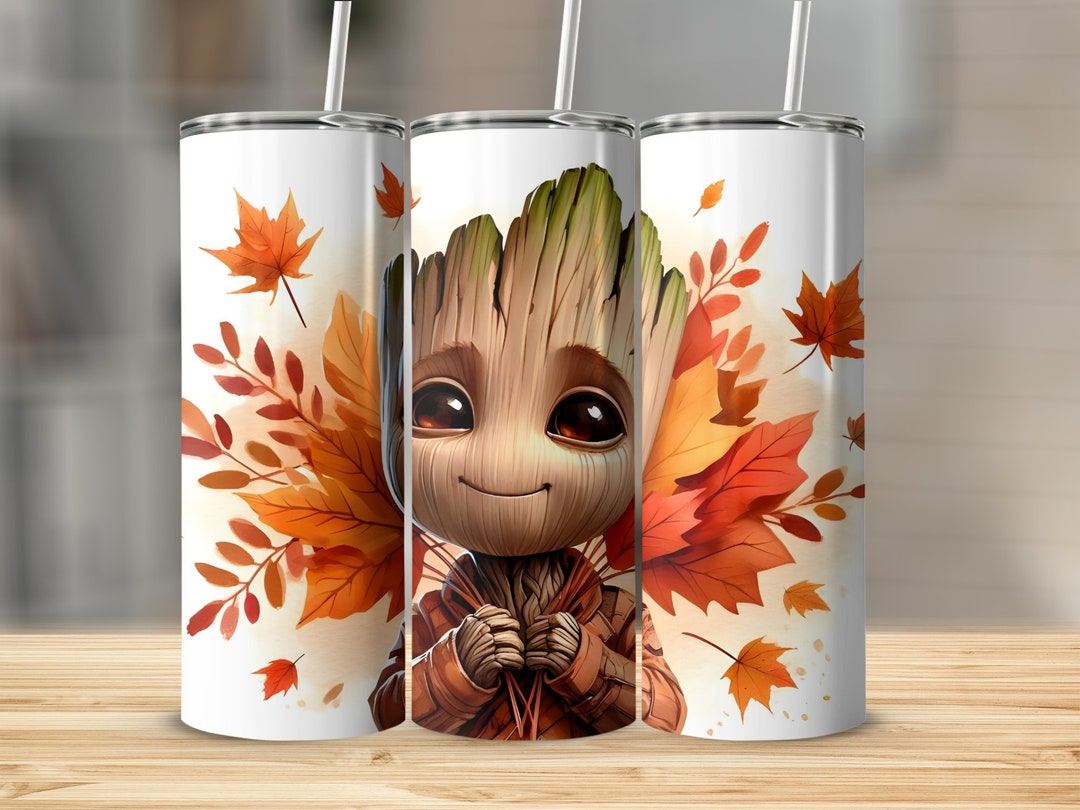 Baby Groot Tumbler Wrap 20oz Skinny Sublimation Design, Fall Tumbler ...