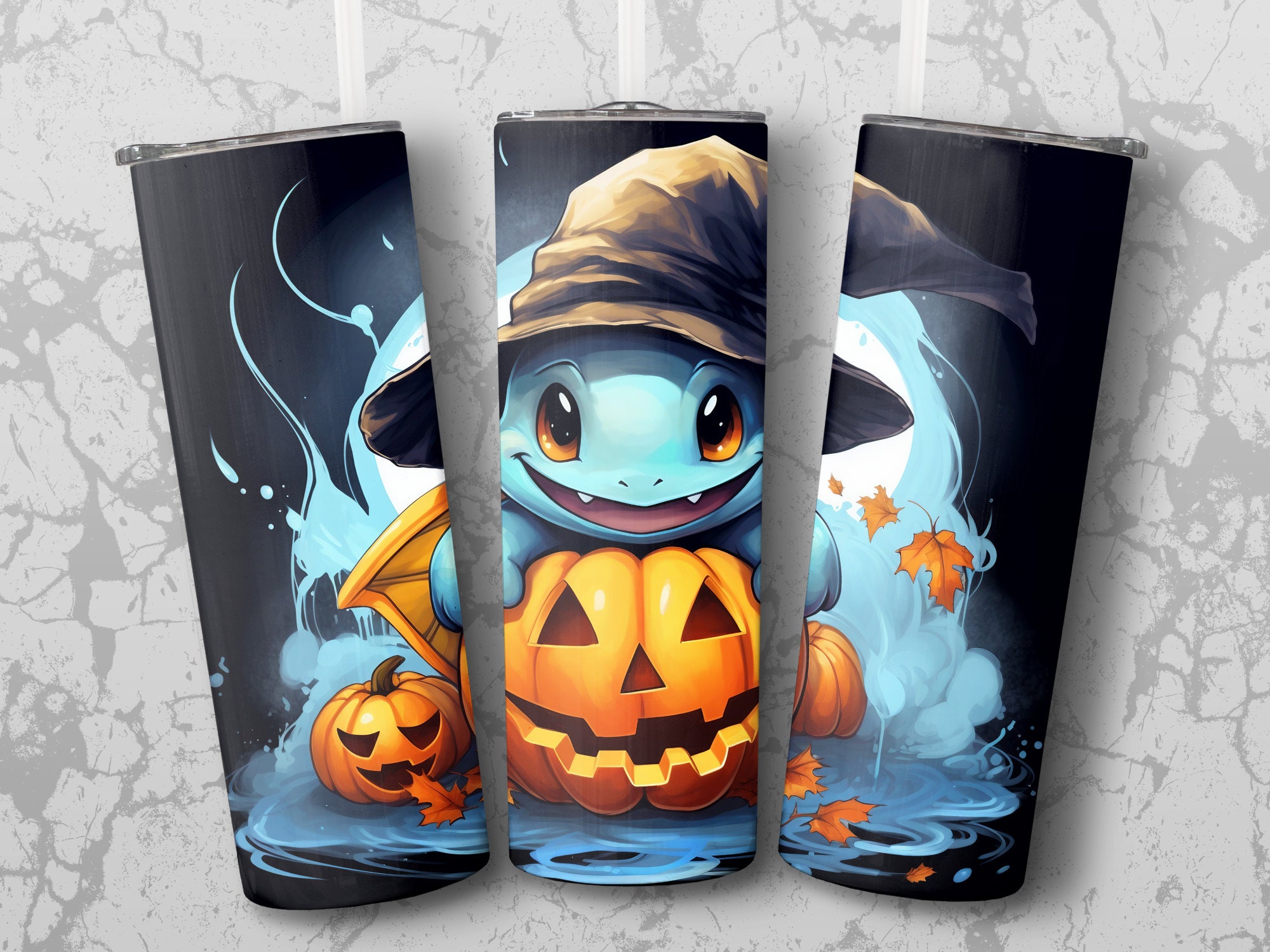 Squirtle Pokemon Tumbler Wrap Halloween Pokemon Halloween Tumbler 20 Oz ...