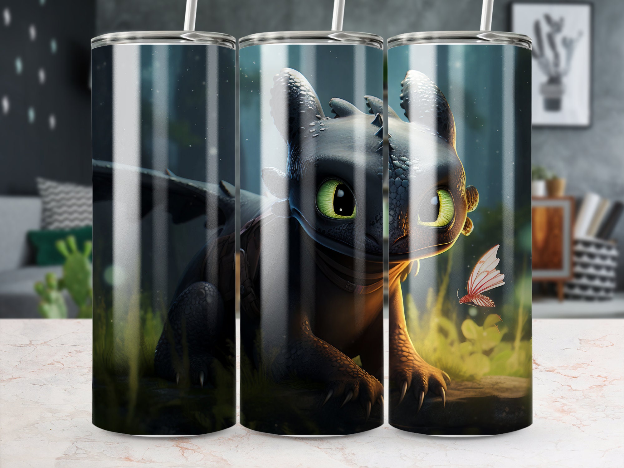 Baby Toothless Tumbler Cup Design 20oz Skinny Sublimation Tumbler ...