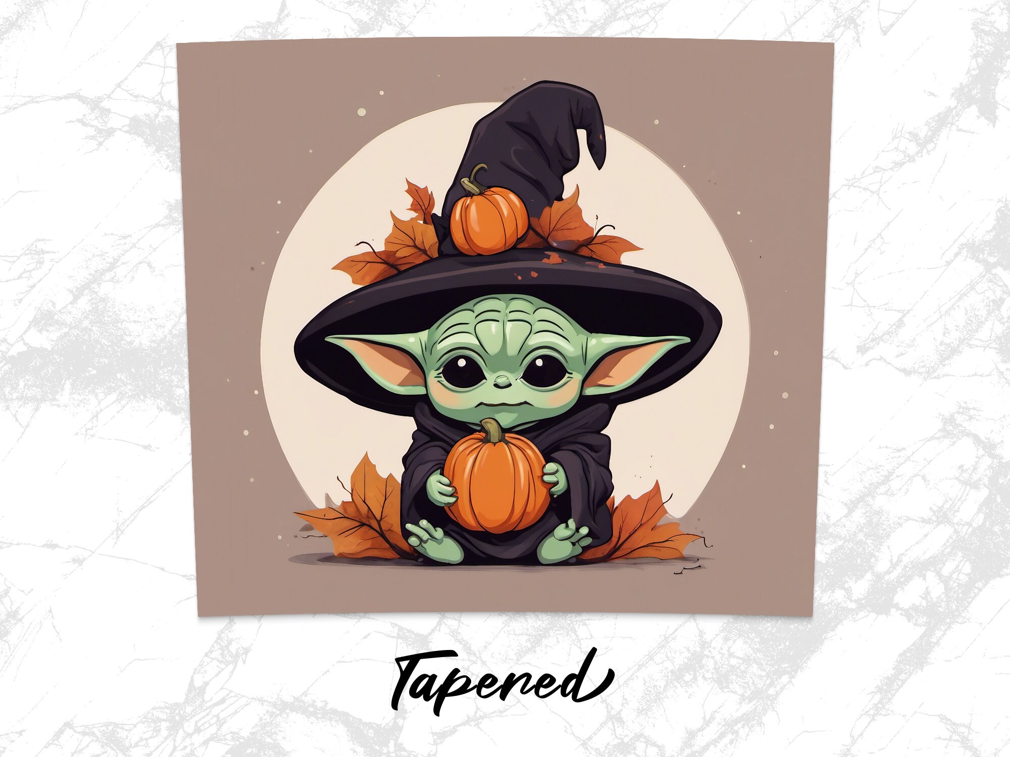 Baby Yoda Fall Tumbler Wrap 20oz Skinny Sublimation Baby Yoda PNG ...