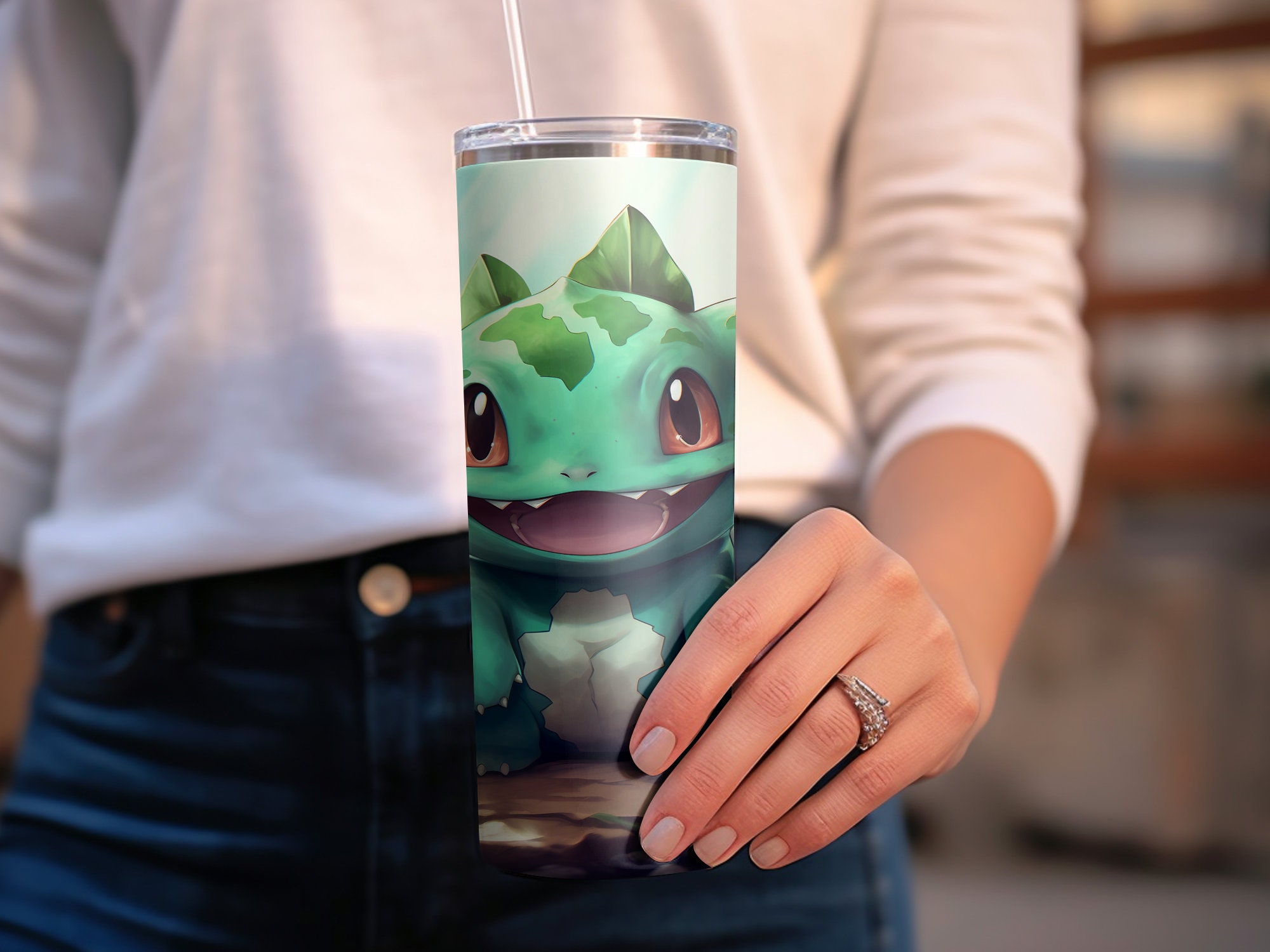 Bulbasaur Pokemon Tumbler Wrap Pokemon PNG 20 Oz Skinny Sublimation ...