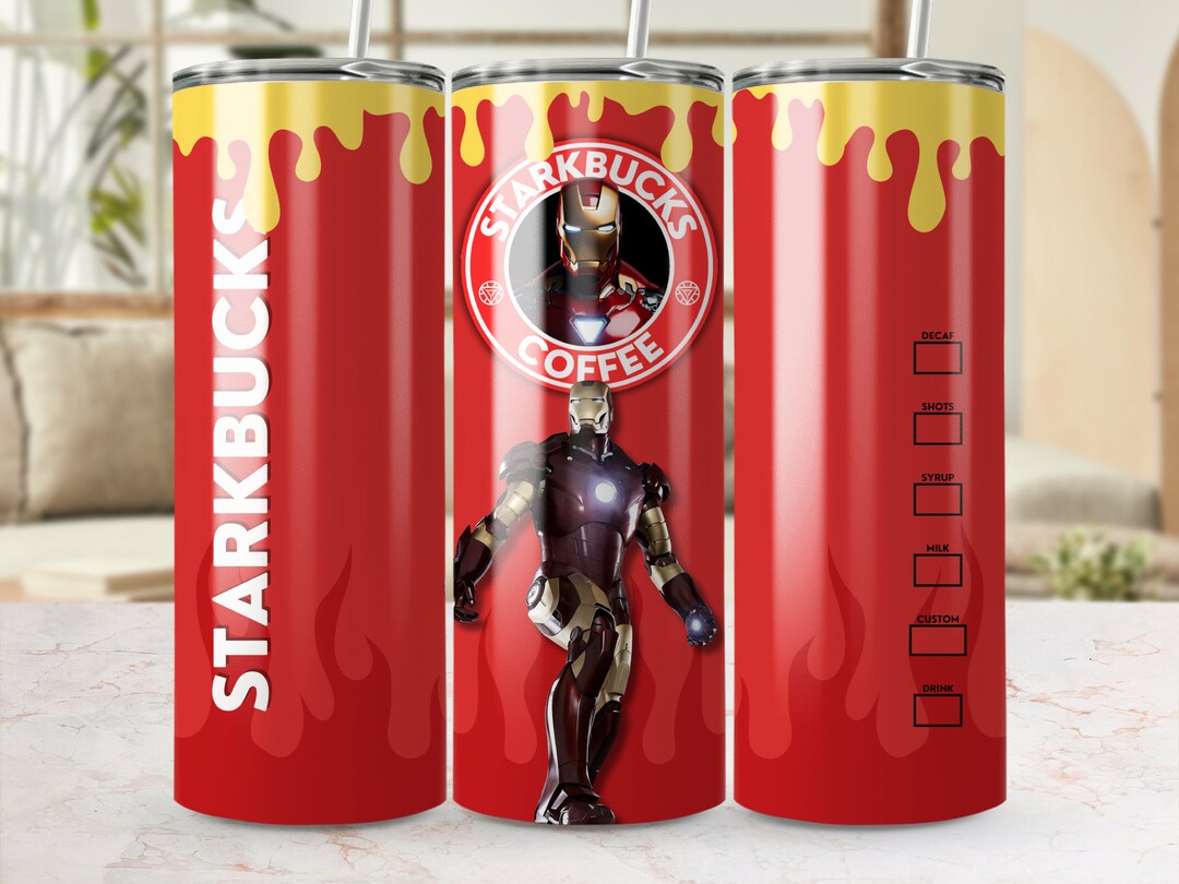 Iron Man Marvel Tumbler Wrap 20oz Skinny Sublimation Design PNG Digital ...