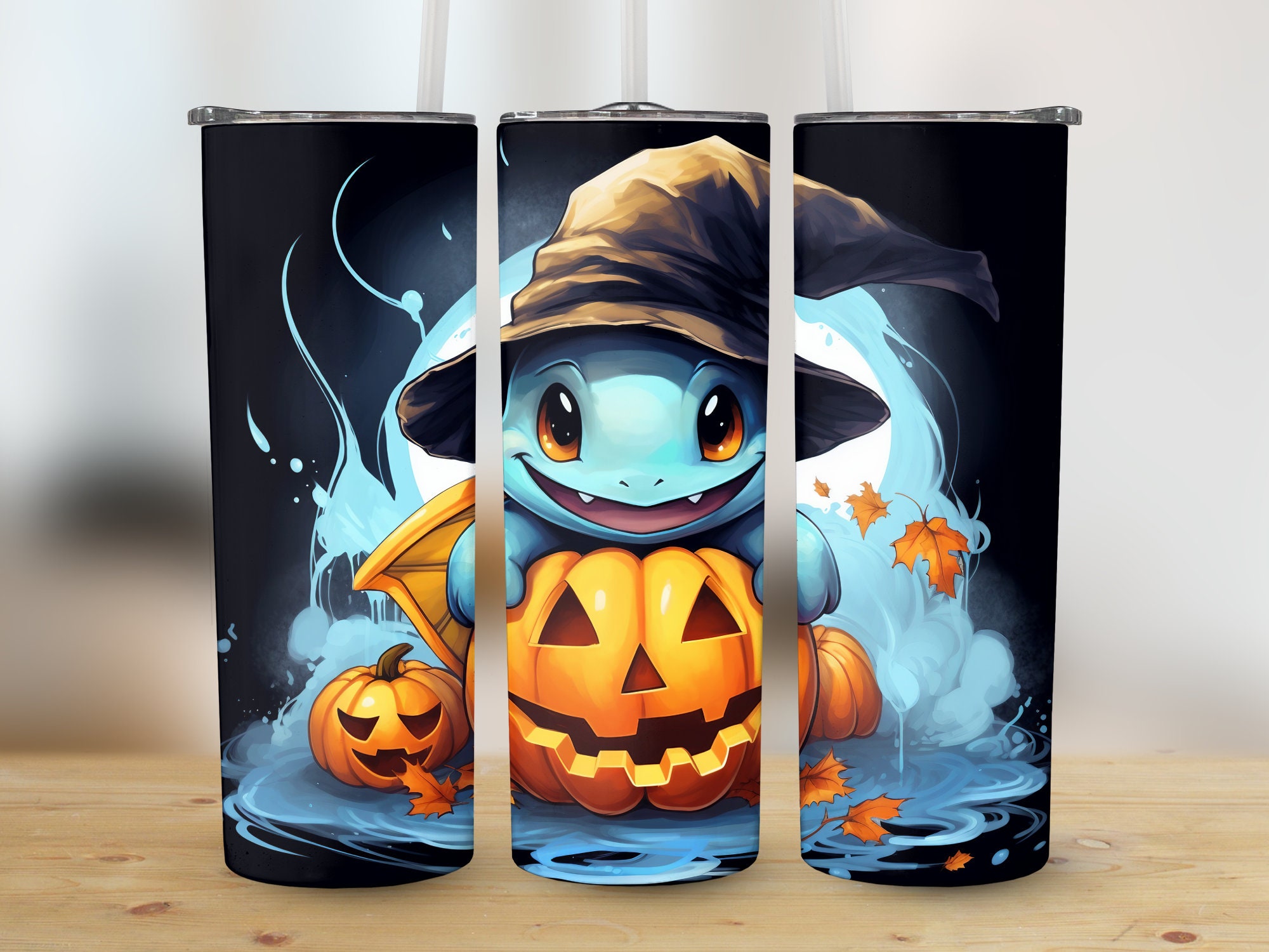 Squirtle Pokemon Tumbler Wrap Halloween Pokemon Halloween Tumbler 20 Oz ...