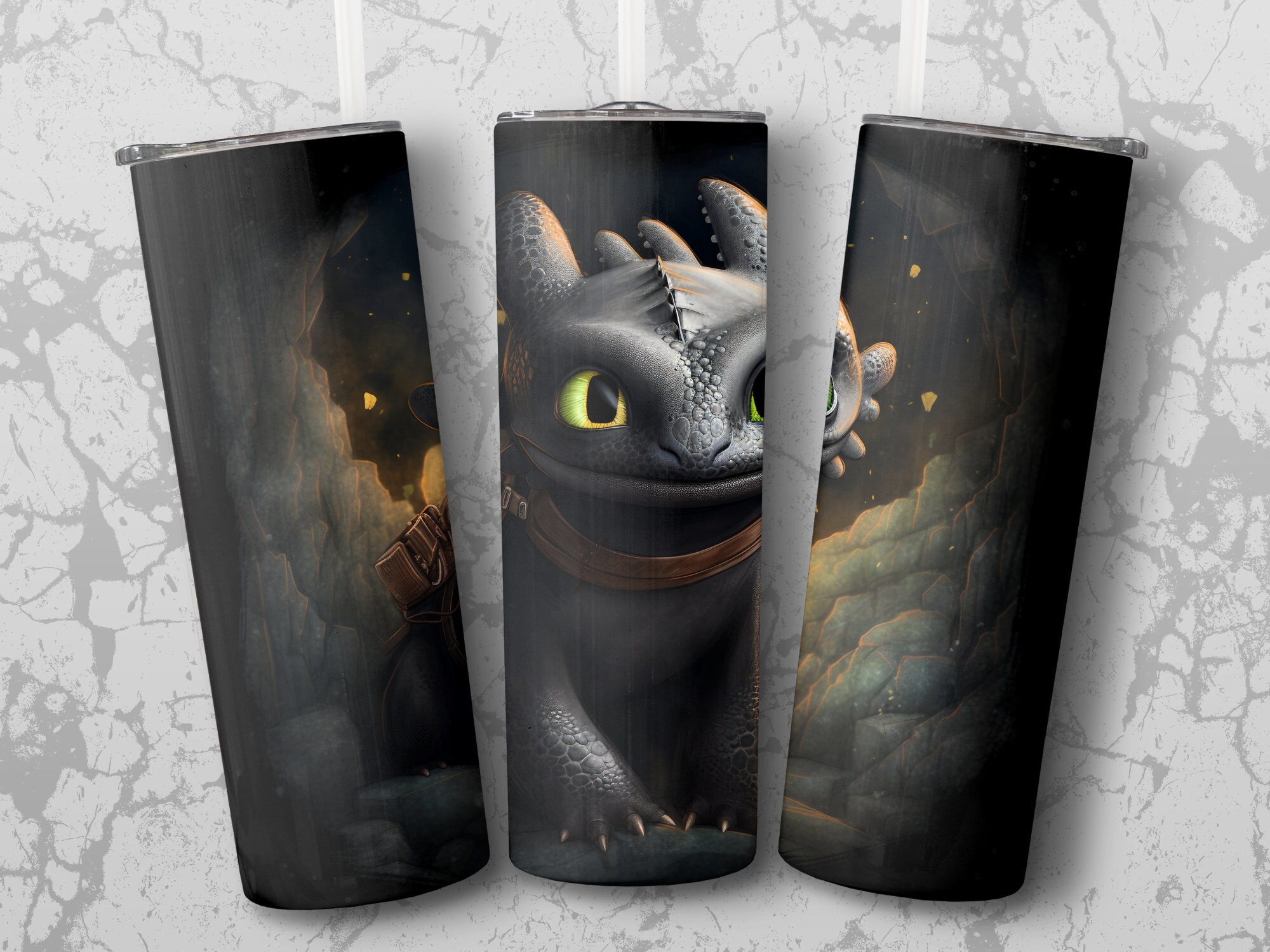 Toothless Tumbler Wrap 20 Oz Skinny PNG Sublimation Design Instant ...