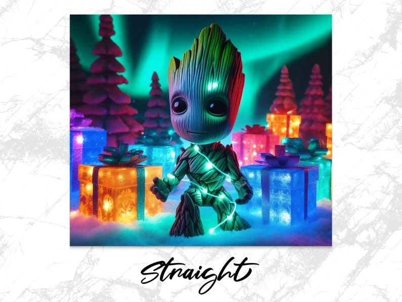 Baby Groot Christmas Tumbler Wrap PNG 20oz Skinny Sublimation Design ...