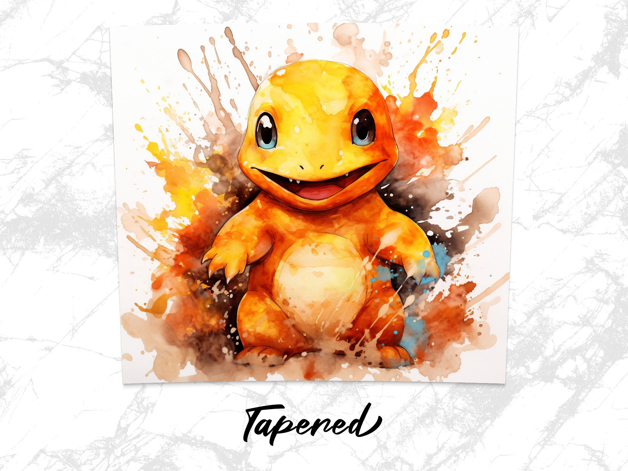 Charmander Pokemon Tumbler Wrap 20 Oz Skinny Sublimation Design Instant ...