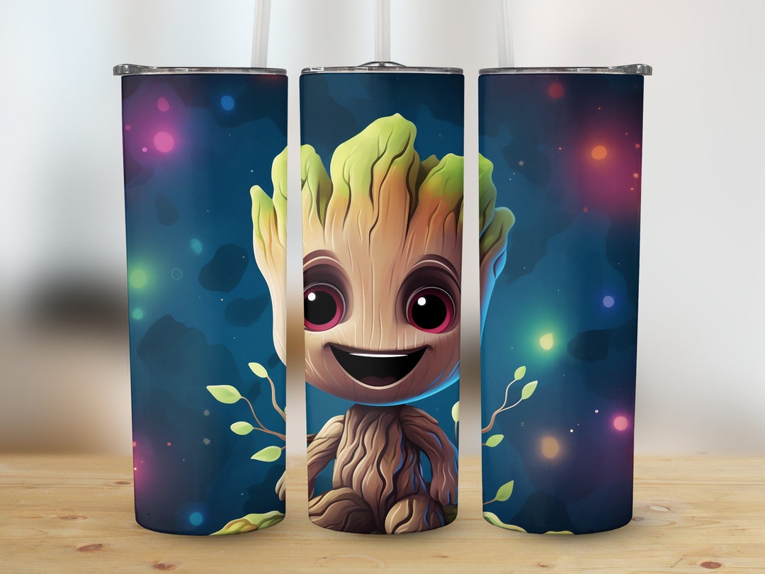 Cute Baby Groot Tumbler Wrap PNG 20oz Skinny Sublimation Design Instant ...
