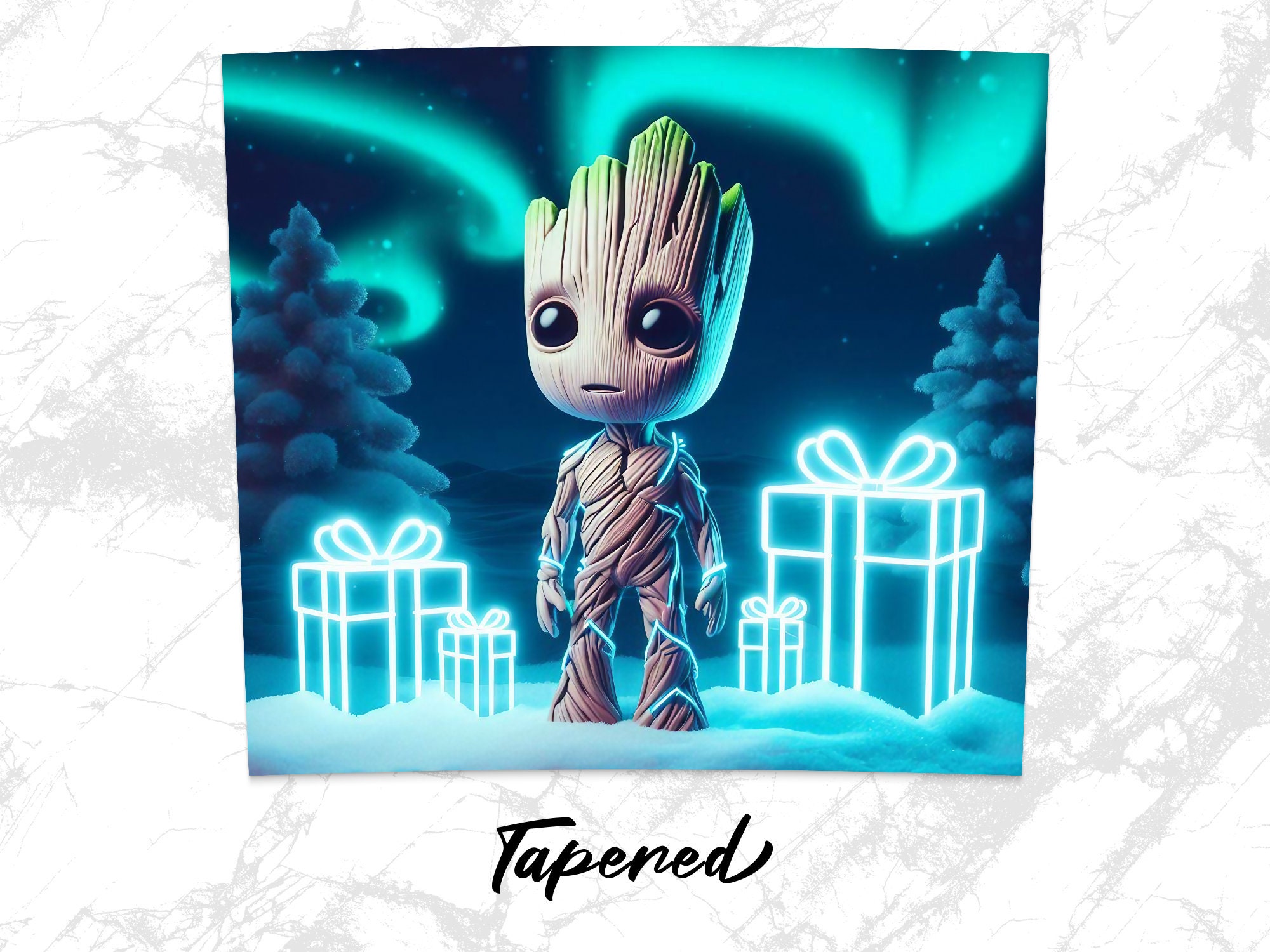 Baby Groot Christmas Tumbler Wrap PNG 20oz Skinny Sublimation Instant ...