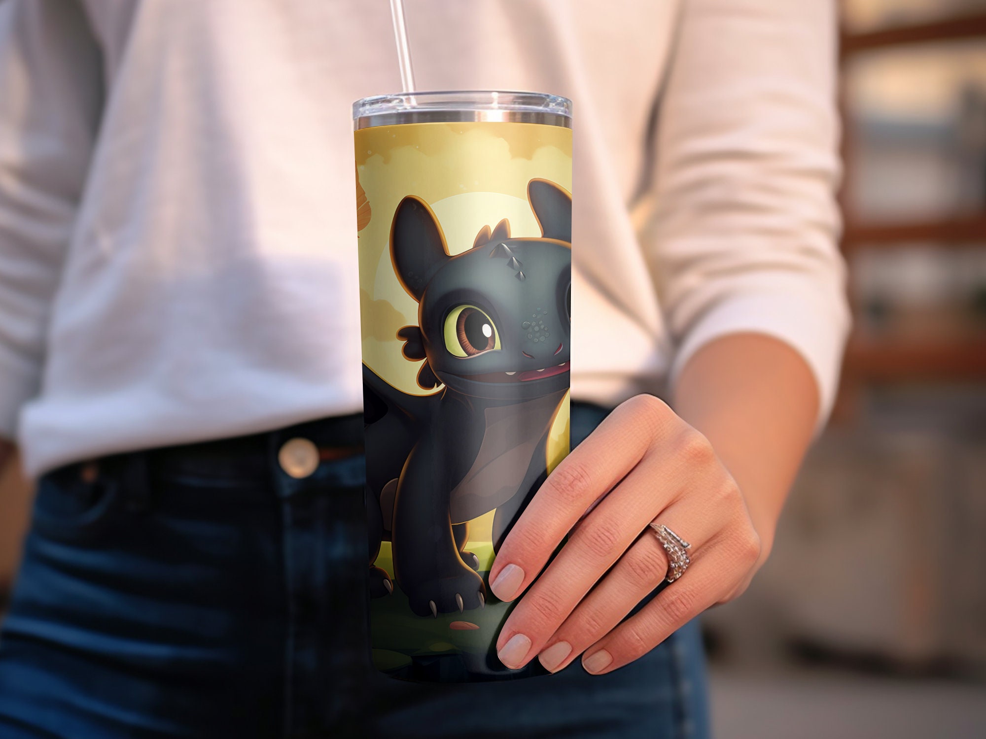 Toothless Fall Tumbler Wrap PNG 20oz Sublimation Design Instant Digital ...