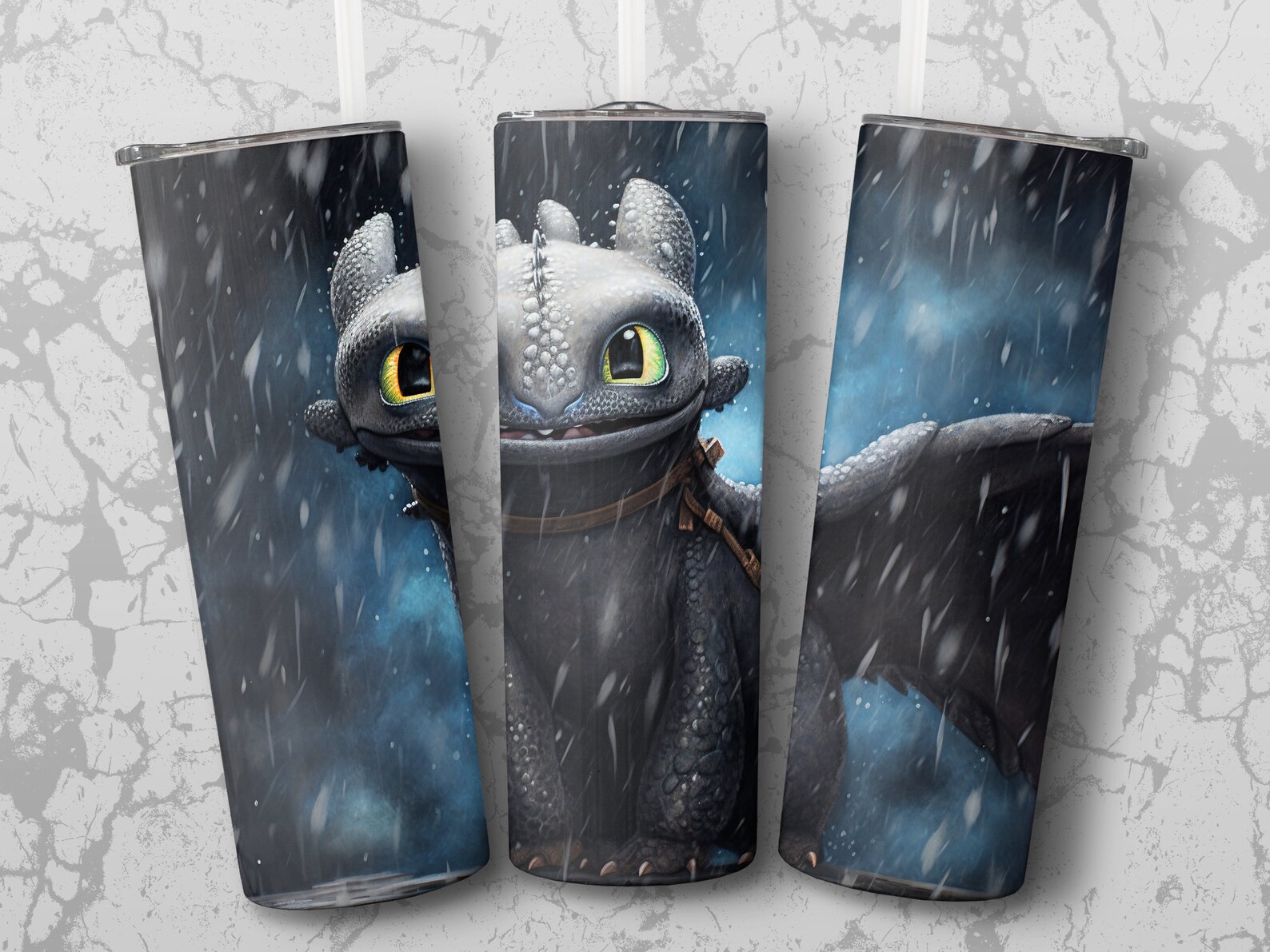 How to Train Your Dragon Toothless Tumbler Wrap 20oz Skinny PNG ...