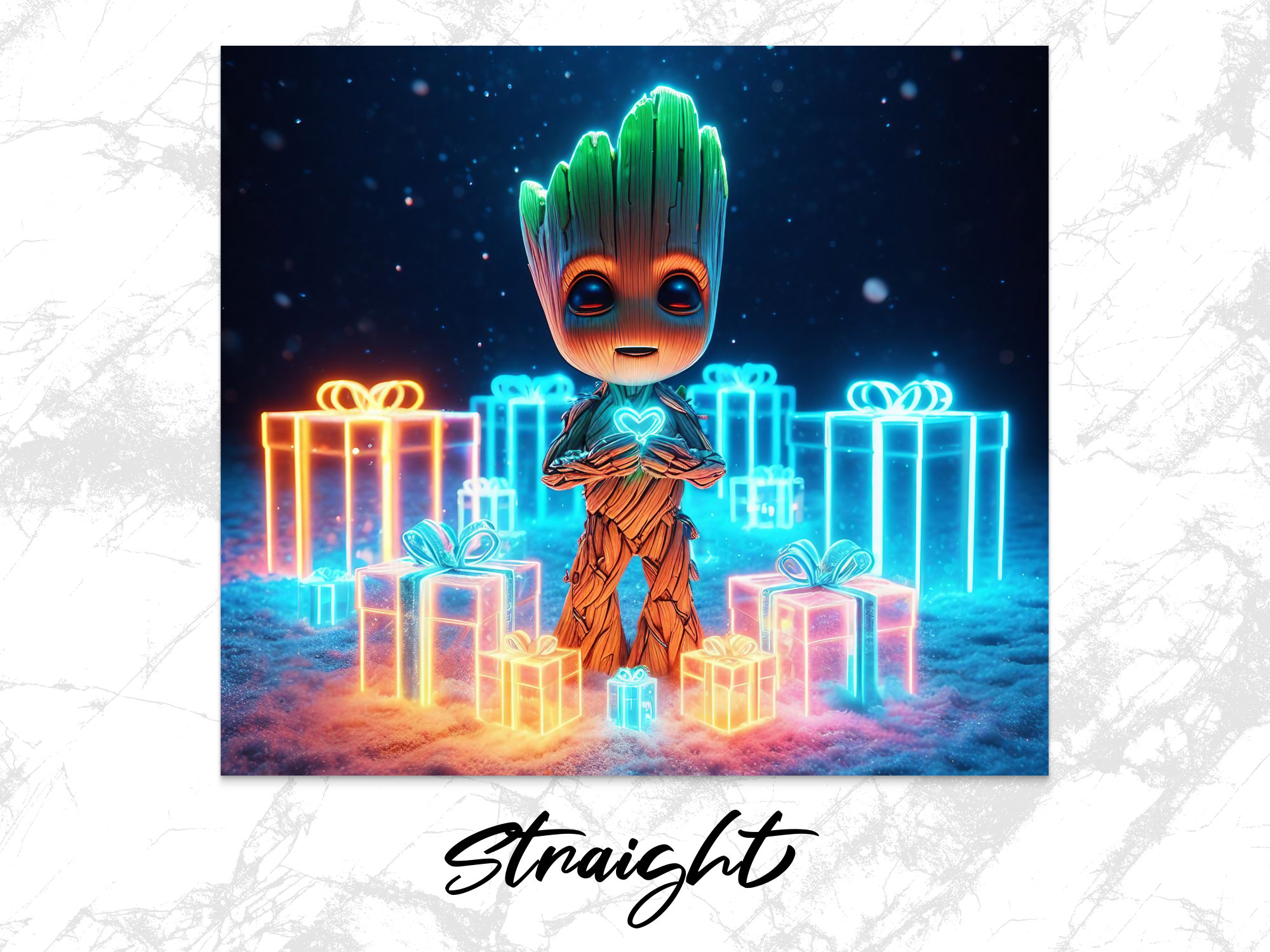 Baby Groot Christmas Tumbler Wrap PNG 20oz Skinny Sublimation Design ...