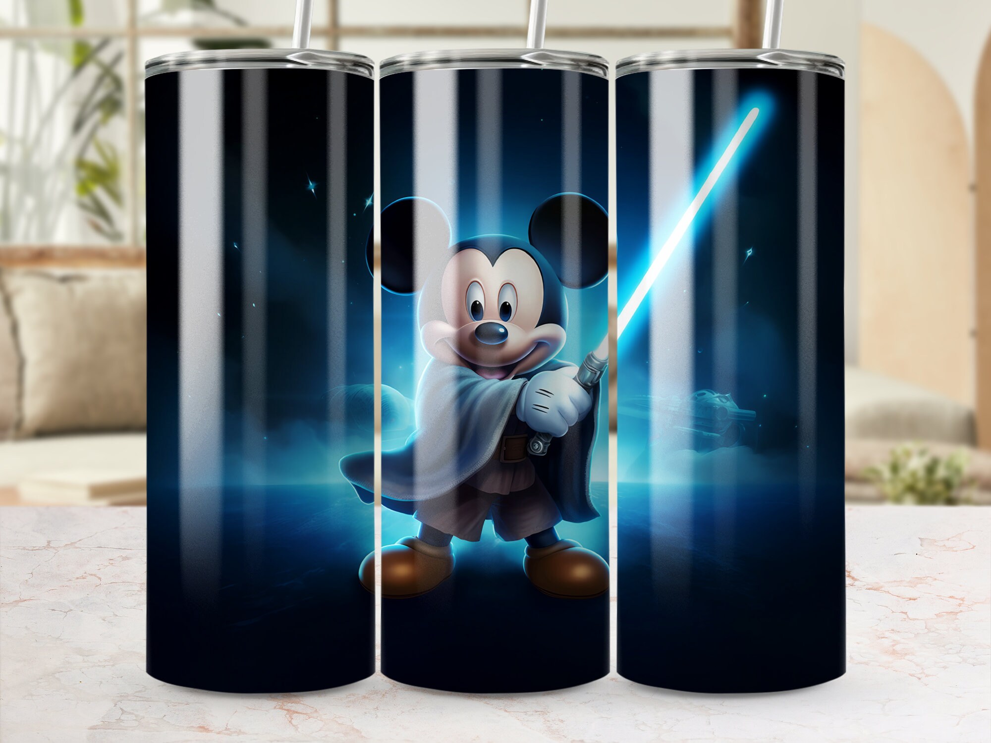 Jedi Mickey Mouse Star Wars PNG 20oz Skinny Sublimation Design Instant ...