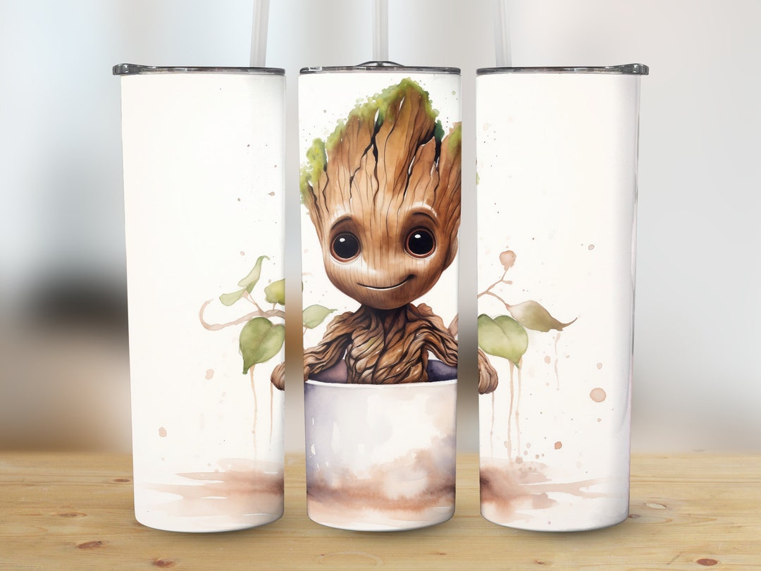 Baby Groot Tumbler Cup 20 Oz Skinny PNG Sublimation Design Instant ...