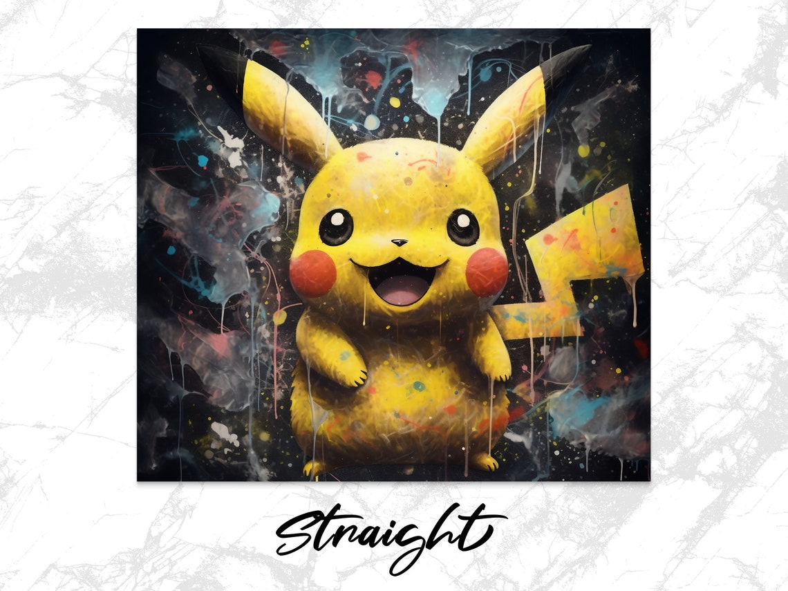 Pikachu Pokemon Tumbler Wrap Pokemon PNG 20 Oz Skinny Sublimation ...