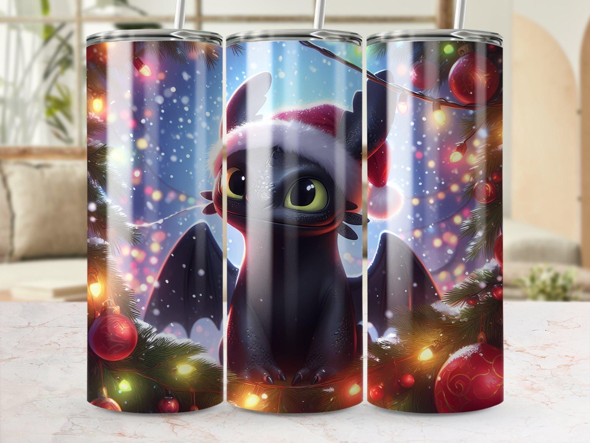 Toothless PNG Christmas Tumbler Wrap 20oz Skinny Tumbler Design How to ...