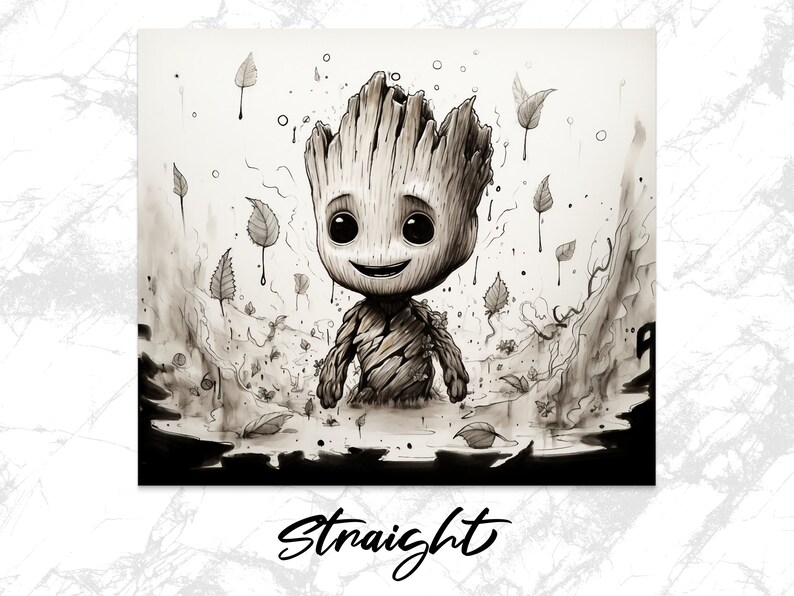 Baby Groot Tumbler 20 Oz Skinny PNG Sublimation Wrap Instant Digital ...