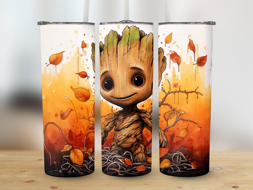 Baby Groot Fall Tumbler Wrap 20oz Skinny Sublimation Design Instant ...