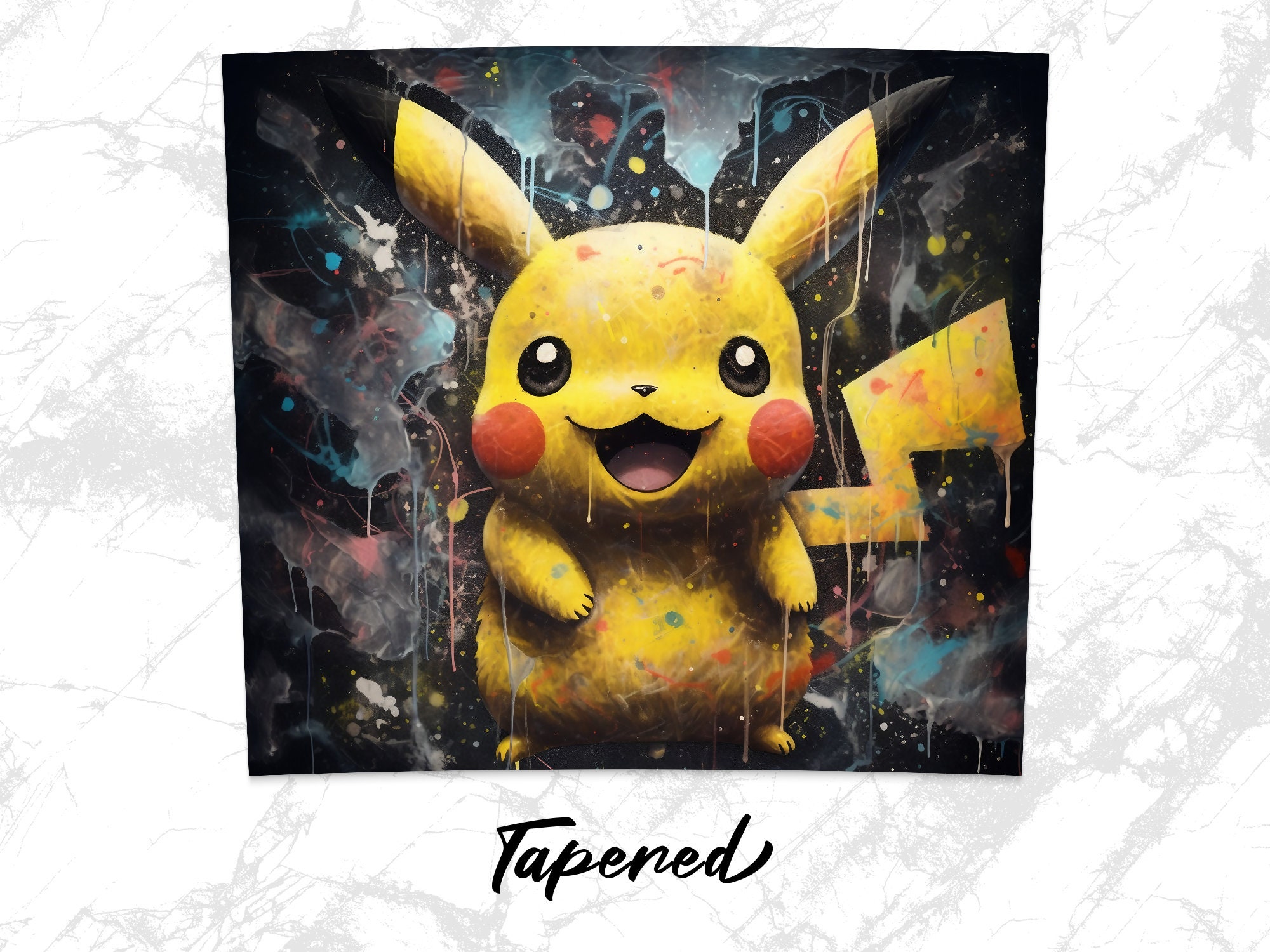 Pikachu Pokemon Tumbler Wrap Pokemon PNG 20 Oz Skinny Sublimation ...