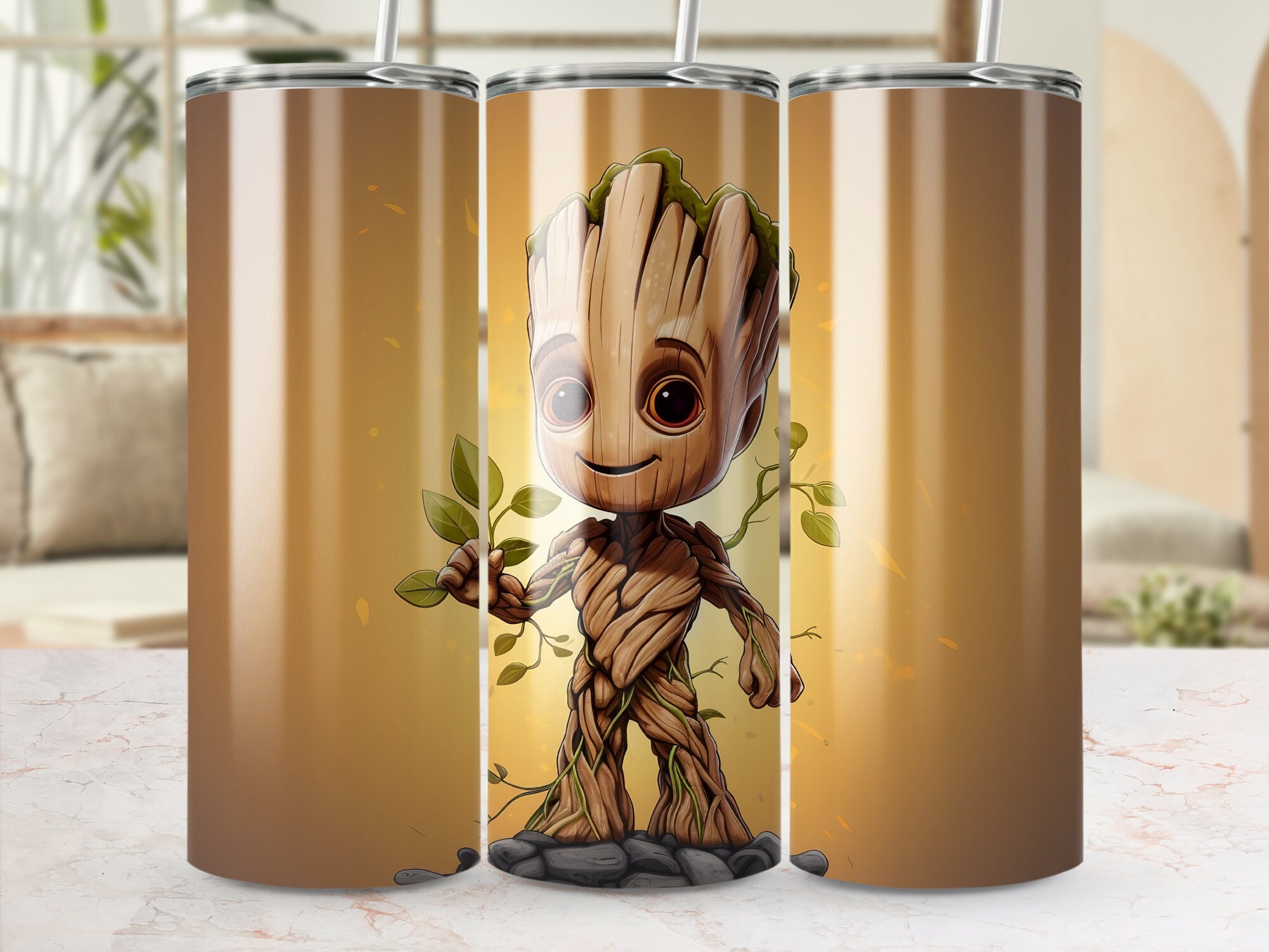 Baby Groot Tumbler Wrap 20 Oz Skinny Sublimation Baby Groot Art Groot ...