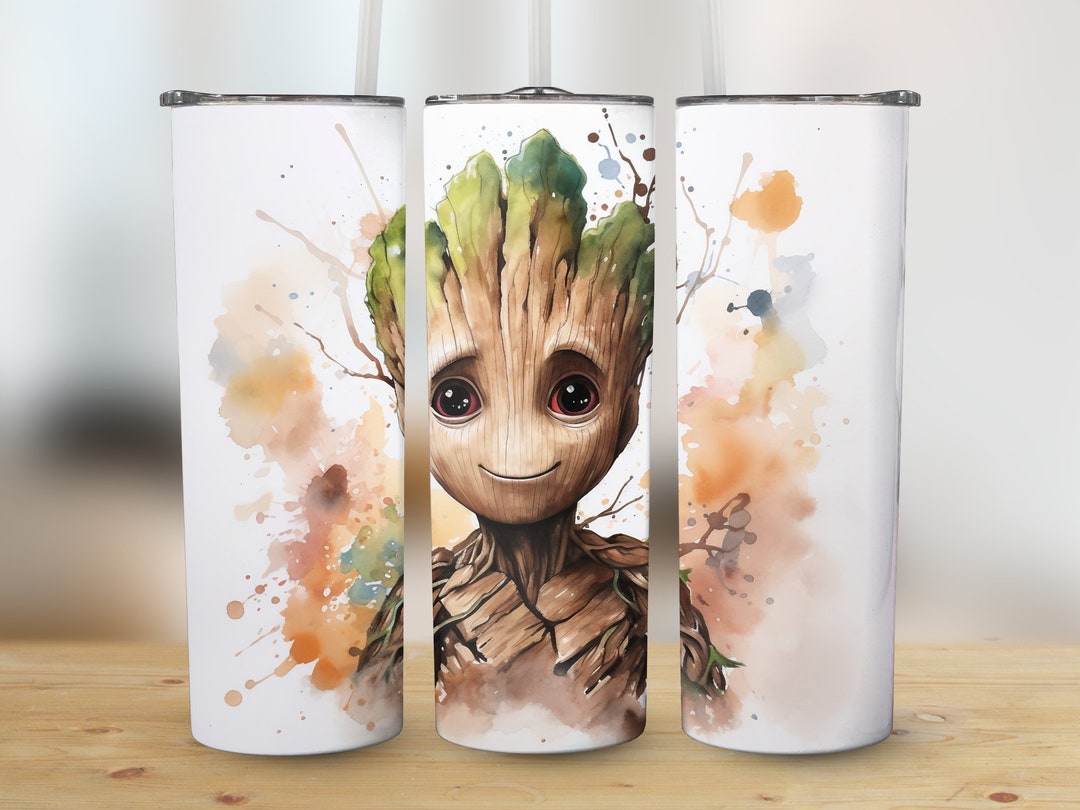 Cute Baby Groot Tumbler Wrap 20oz Skinny Sublimation Digital Download ...