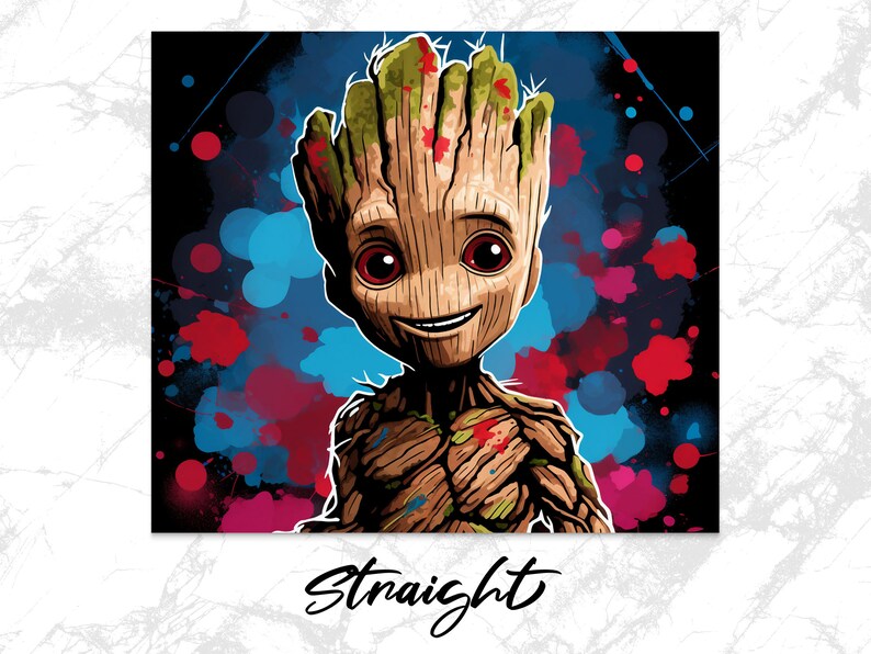 Baby Groot Tumbler Art 20 Oz Skinny PNG Sublimation Design Instant ...