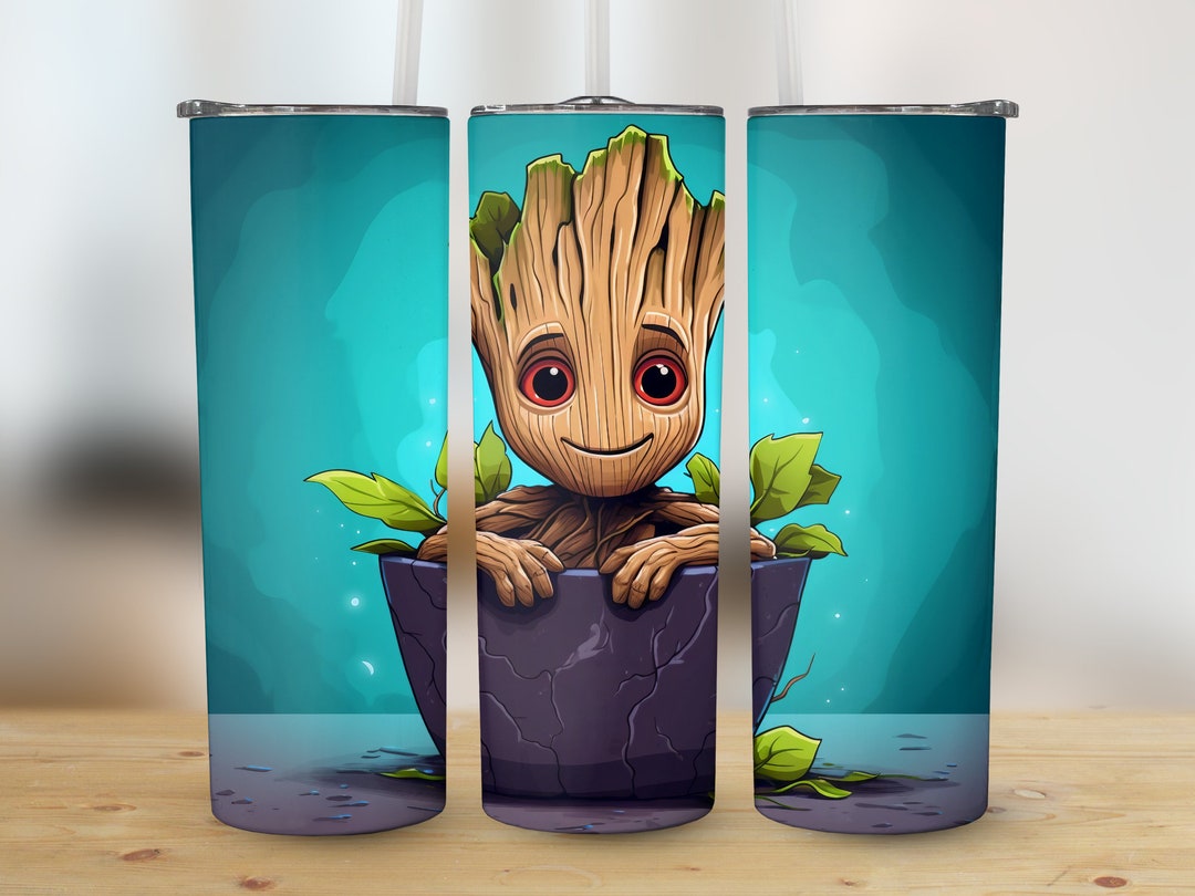 Baby Groot Tumbler Wrap 20oz Skinny Sublimation Design Instant Digital ...