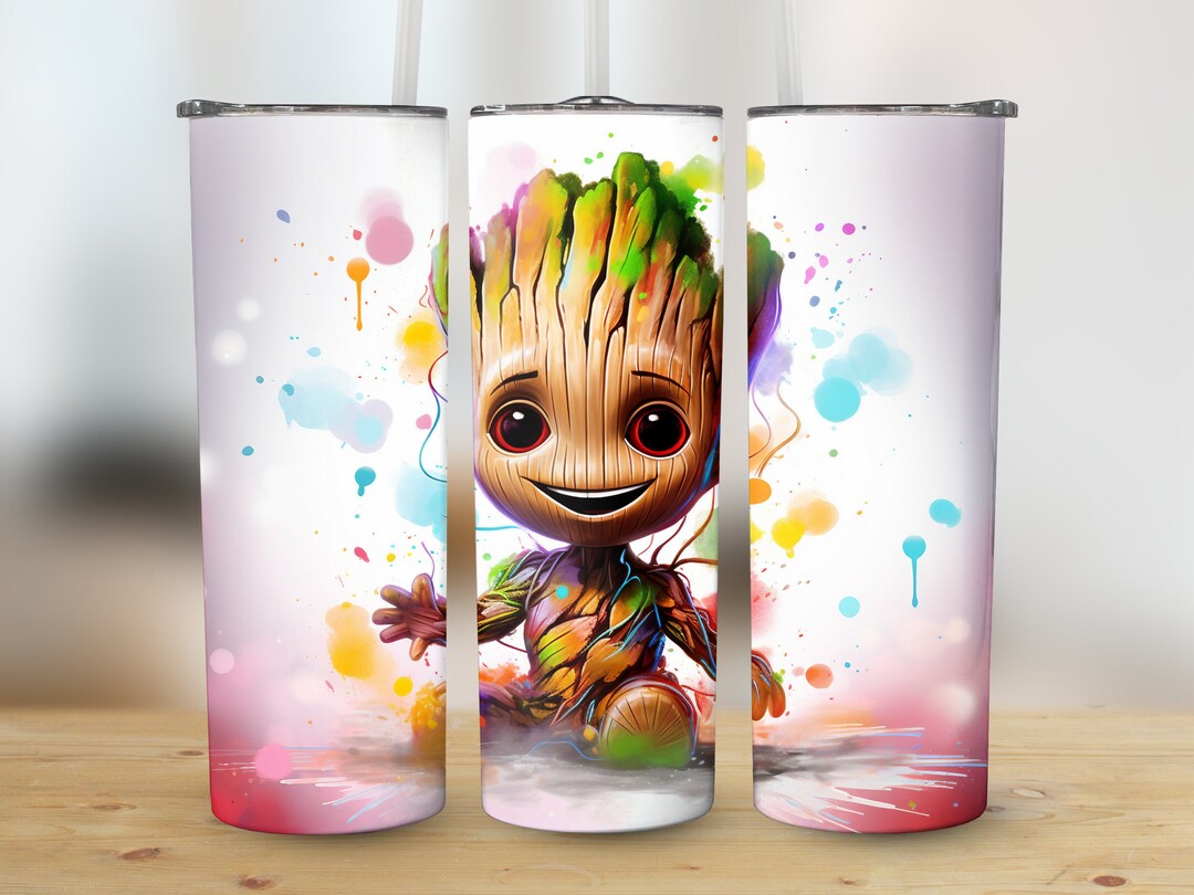 Cute Baby Groot Tumbler Cup Design Baby Groot Tumbler Wrap 20oz Skinny ...