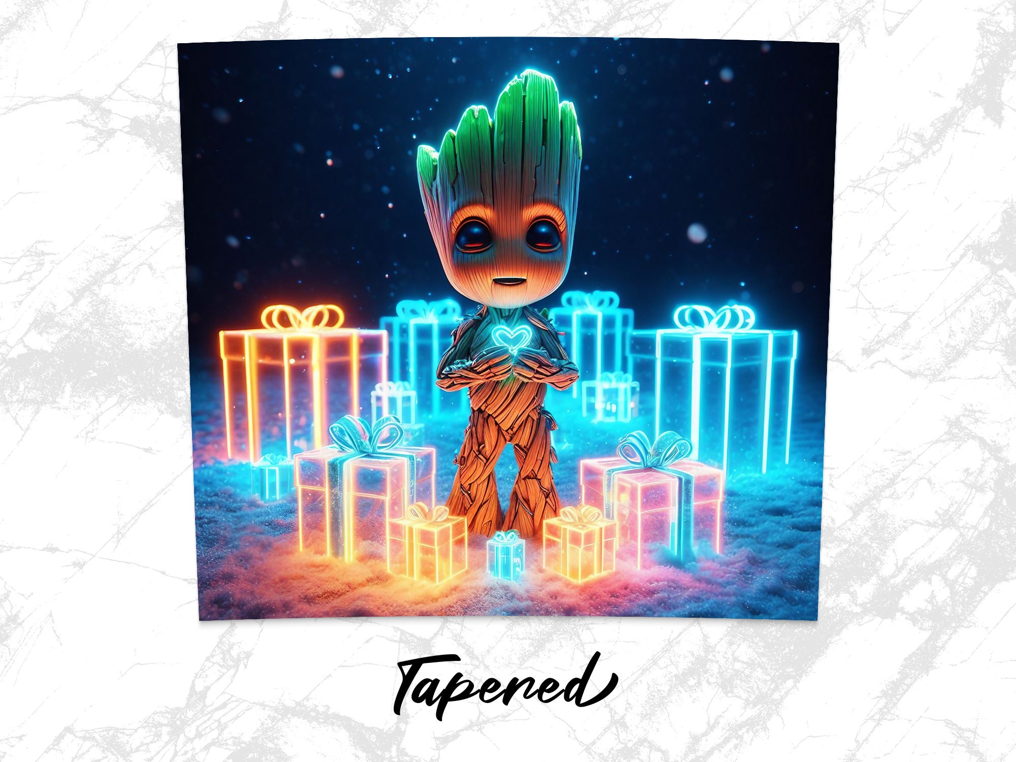 Baby Groot Christmas Tumbler Wrap PNG 20oz Skinny Sublimation Design ...