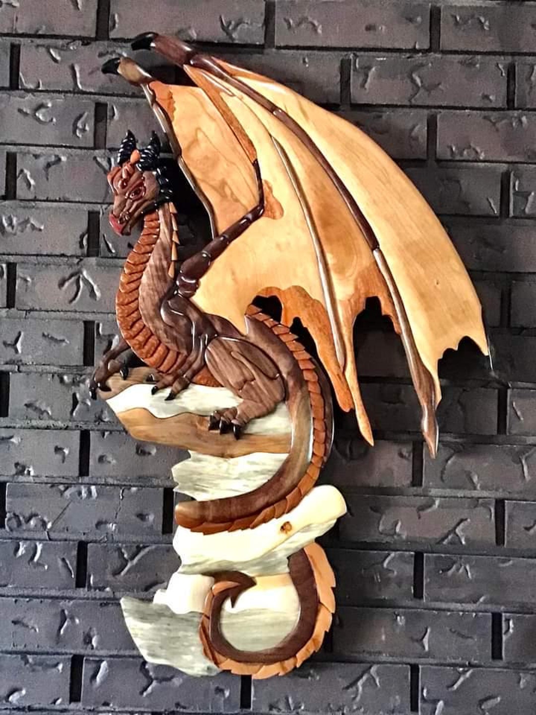 Intarsia Dragon - Etsy