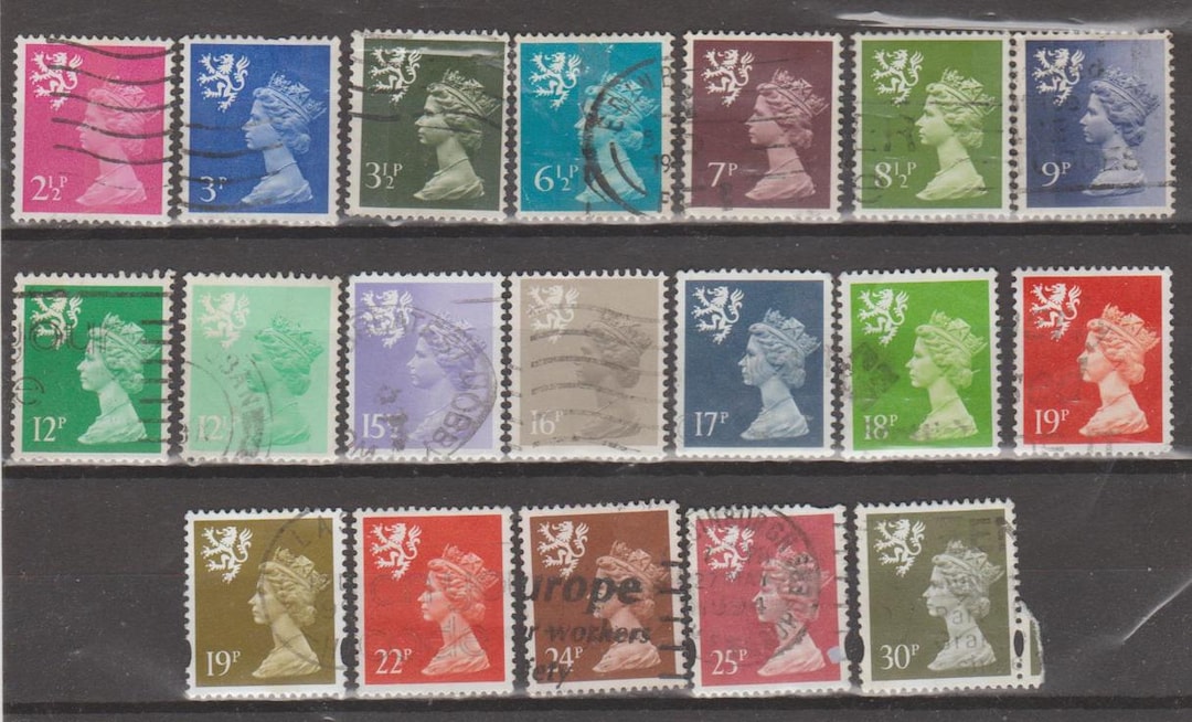GB Regional Post Issue, Scotland QE11 Era, Set of 19 Used Definitive ...
