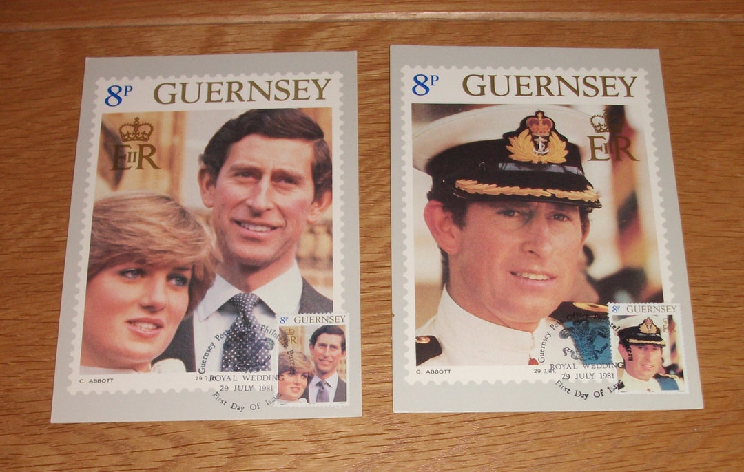 Guernsey Post Office Stamp-card Issue, Royal Wedding 1981, 2 Different ...