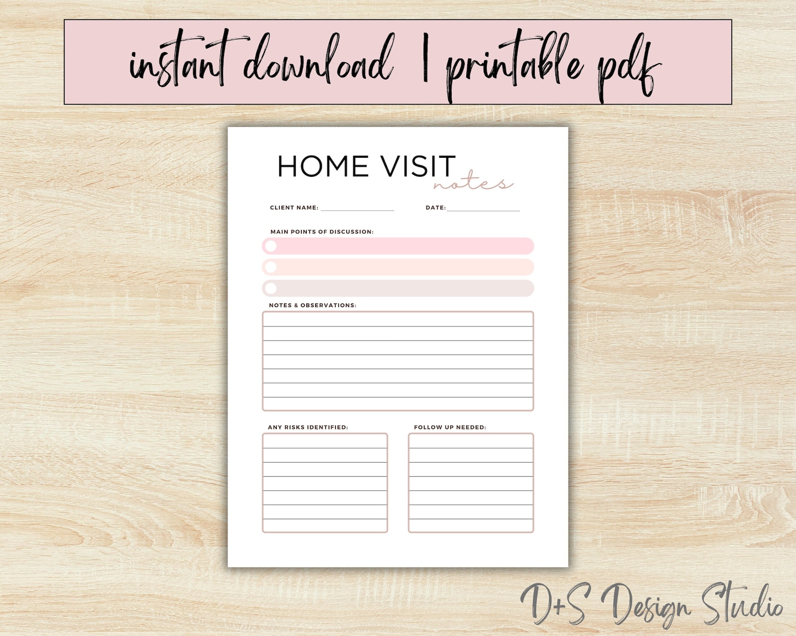 Home Visit Note Template, Social Worker Note, Case Management Note ...