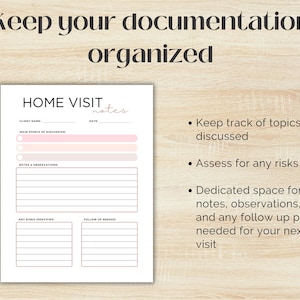 Home Visit Note Template, Social Worker Note, Case Management Note ...