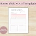 Home Visit Note Template, Social Worker Note, Case Management Note ...