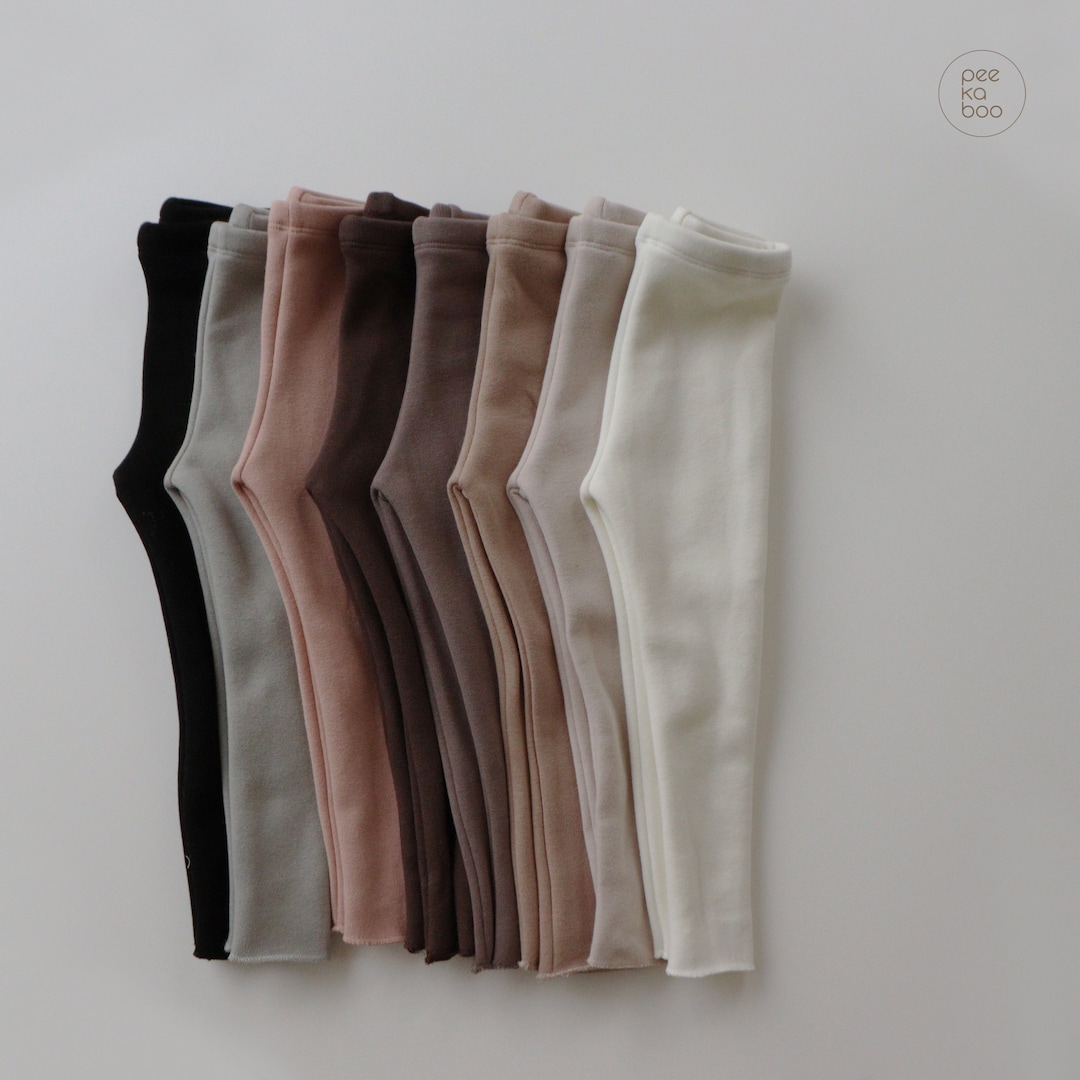 Fleece Lined Baby Leggings: Snug Fit Cotton Blend - Etsy