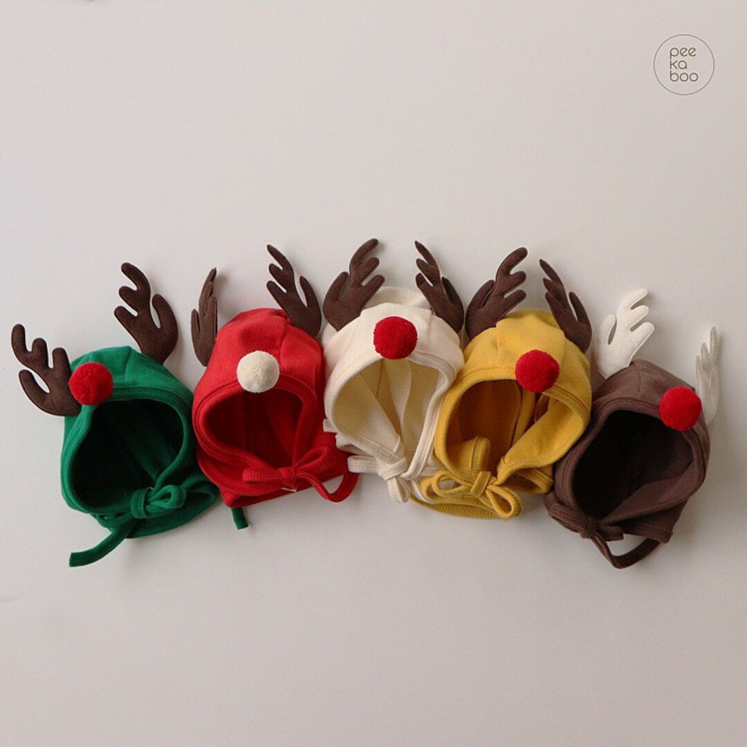 Rudolph Baby Cute Reindeer Antlers Beanie Hat | Holiday Winter Warm Hat ...