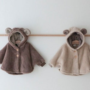 Baby Fleece Bear Jacket: Warm Winter Poncho - Etsy