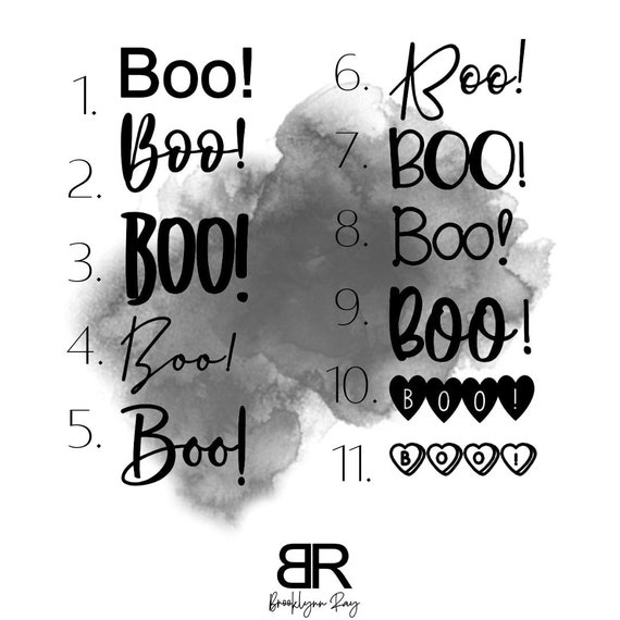 BOO Decal Fancy Font Vinyl Decal Car/laptop/tumbler - Etsy